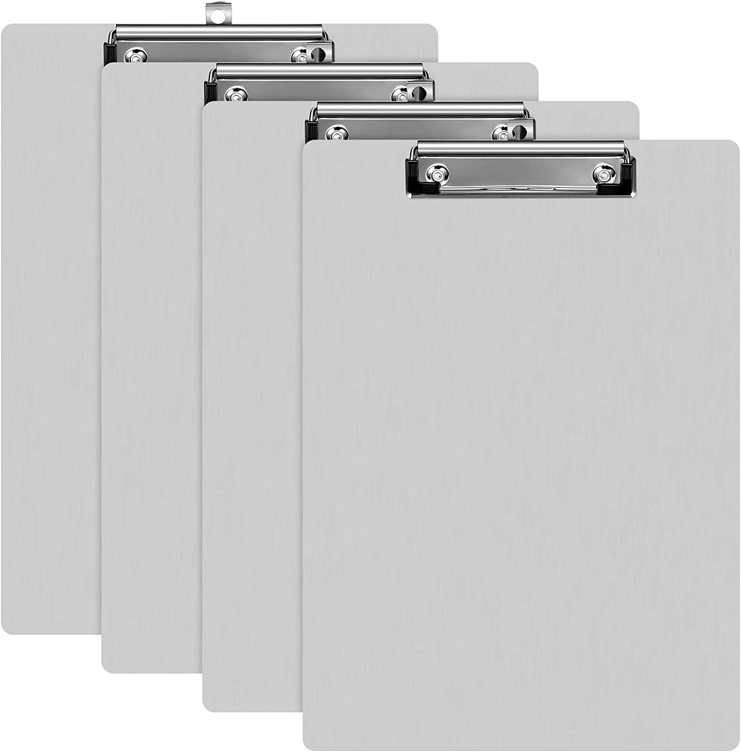 4 Pieces Clipboard, Metal Clipboard Aluminum Office Clipboard Low ...