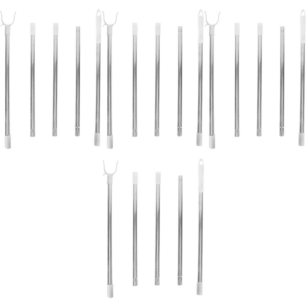 MERRYHAPY Heavy Duty Detachable Clothesline Pole, White, 4 Pieces ...