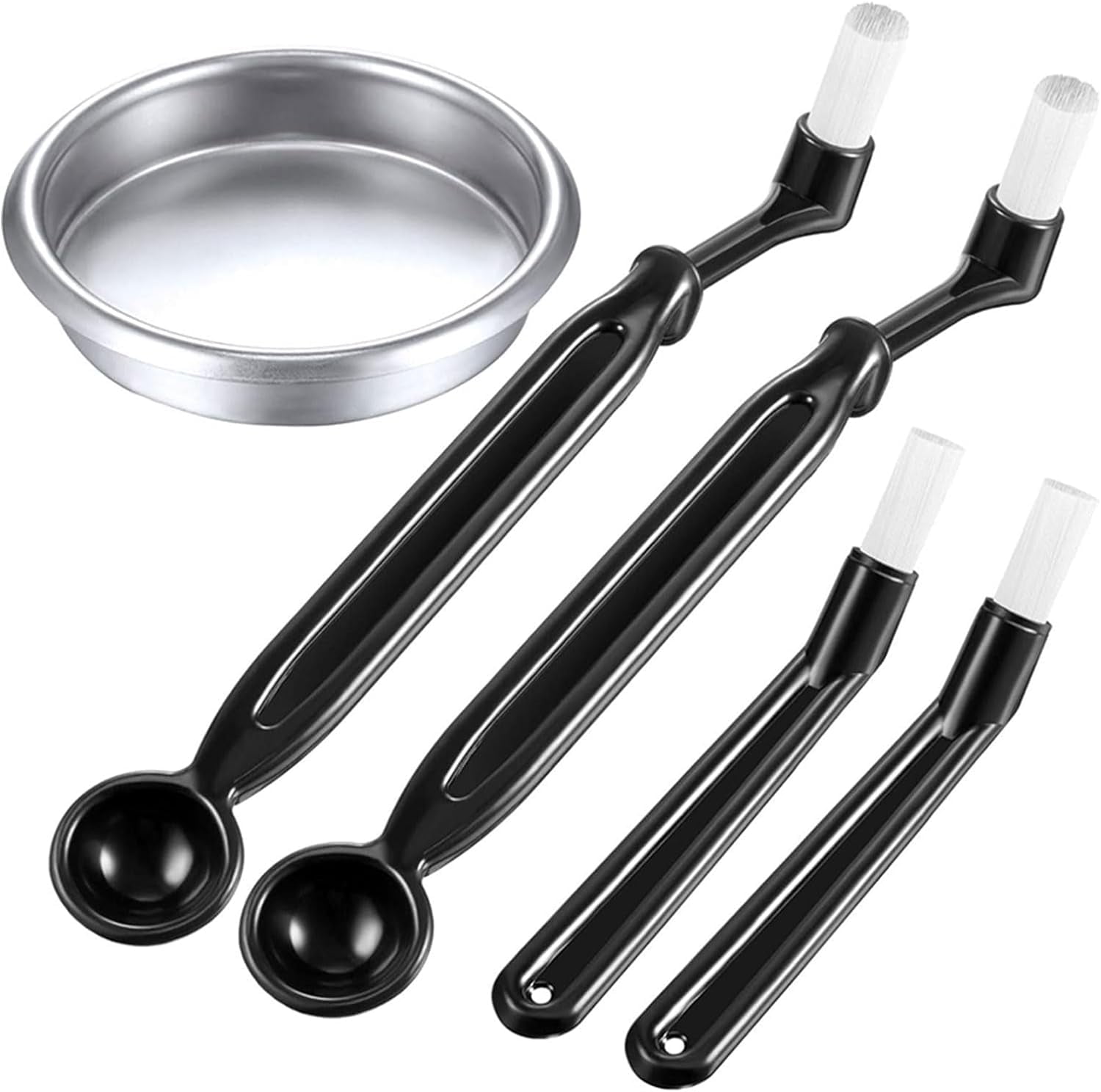 4 Pieces Coffee Machine Brush With Spoon 58mm Stainless Steel Back ...