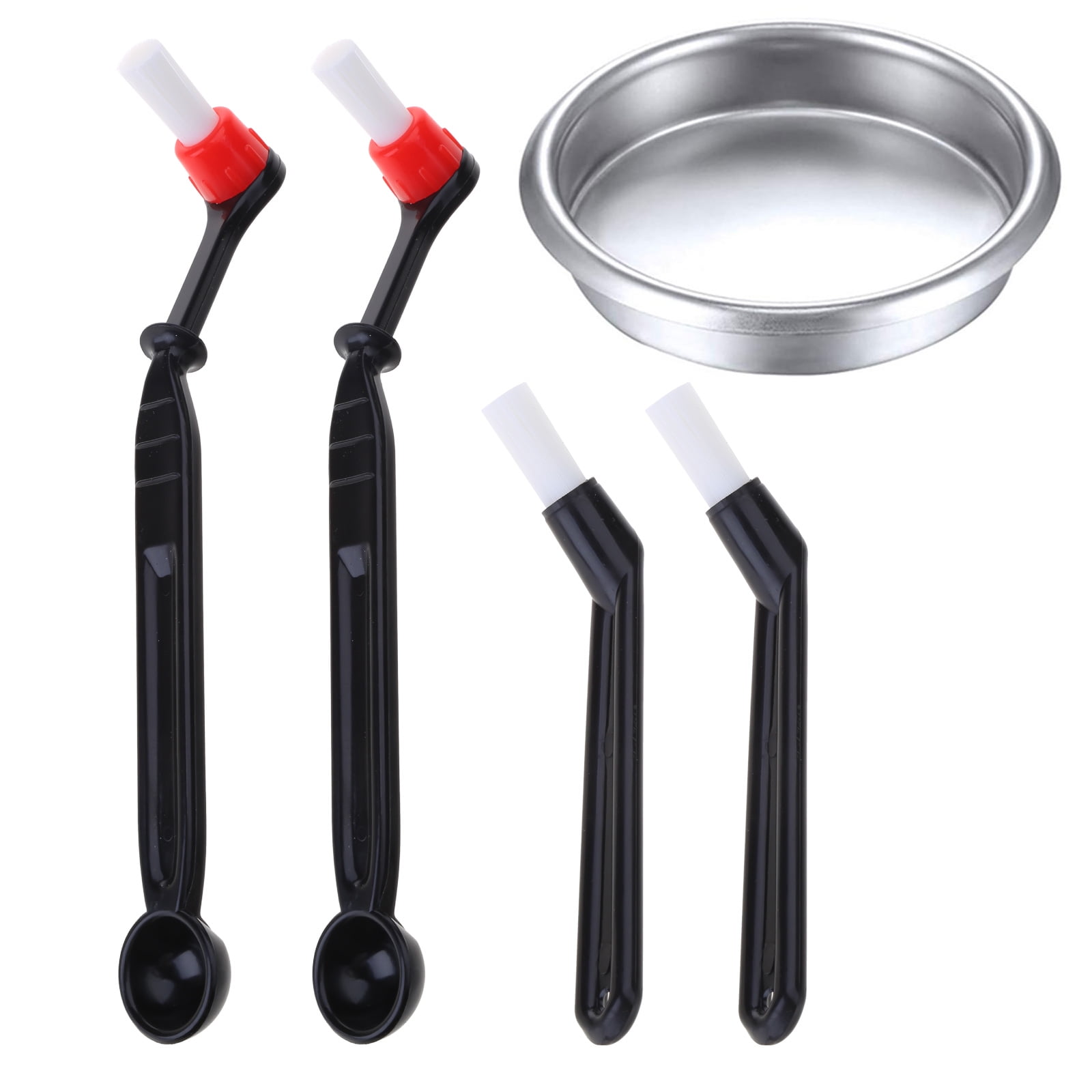 4 Pieces Coffee Machine Brush with Spoon 58mm Stainless Steel Back ...