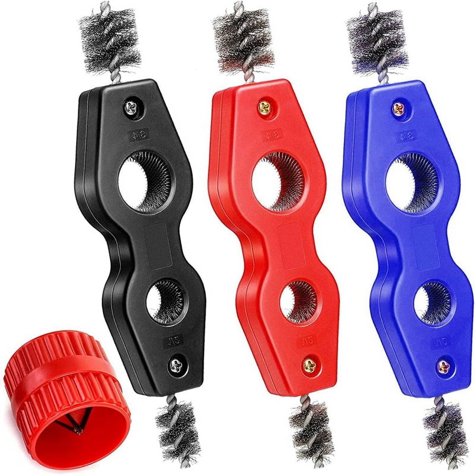 4 Pieces Copper Pipe Cleaner and Reamer Set 4-In-1 Pipe Deburring Brush ...