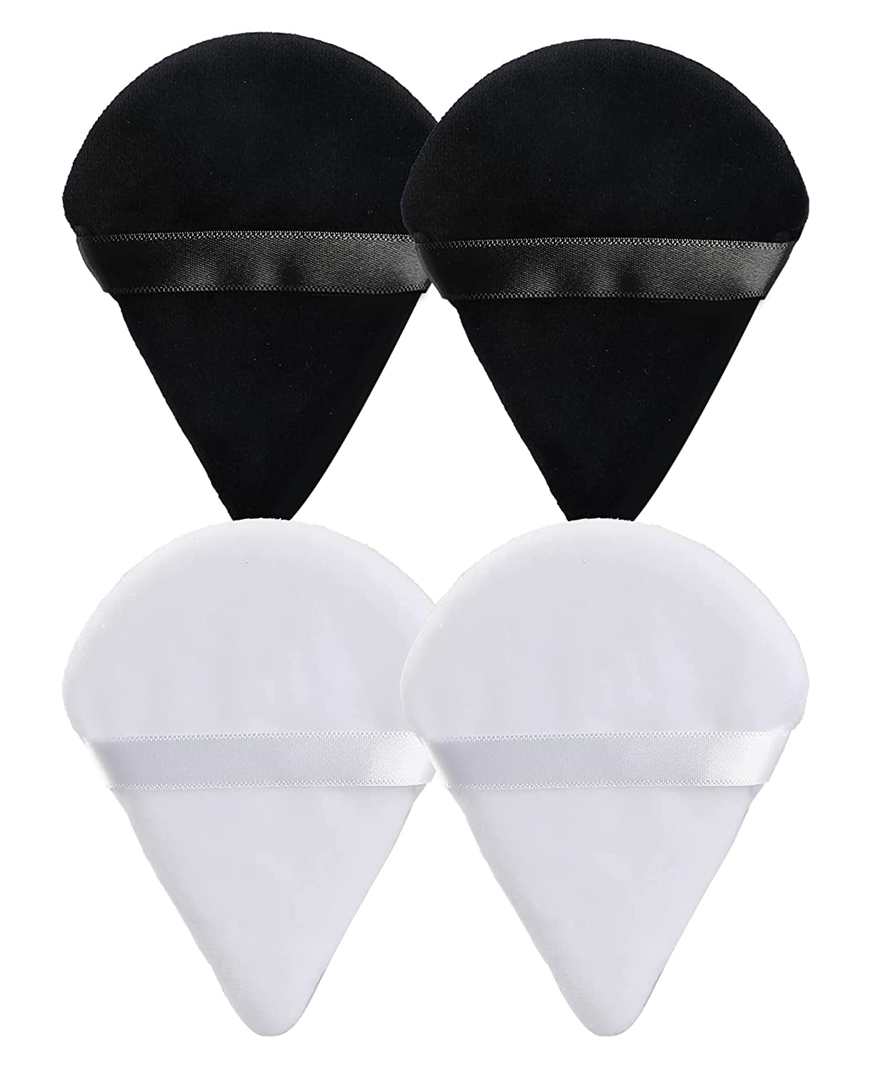 4 Pieces Cotton Powder Puff, Made of Pure Cotton Velour in a Triangle ...