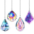 4 Pieces Crystal Ceiling Fan Pull Chain Decorative Rainbow Pull Chain ...