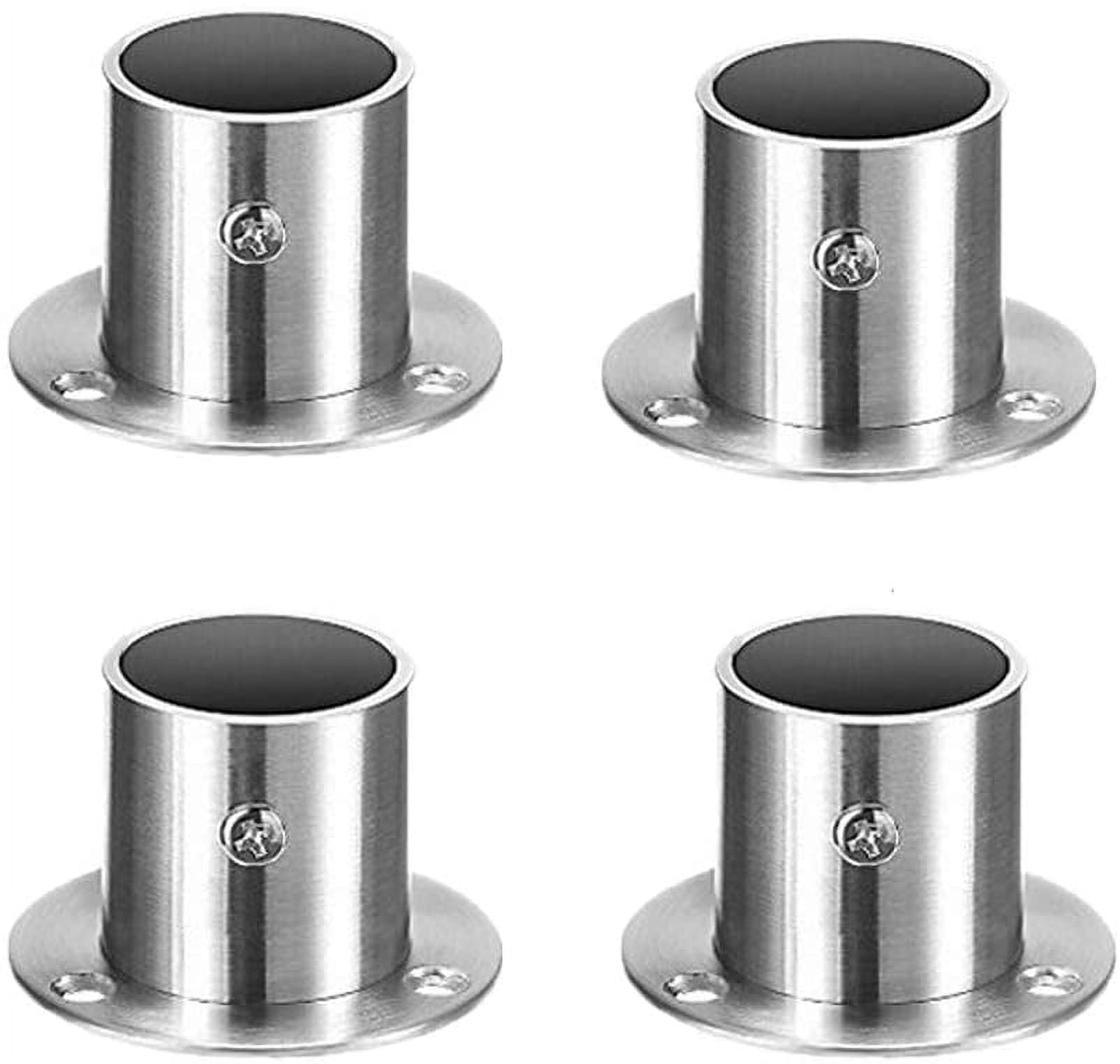 4 Pieces Curtain Rod Bracket, Round Wardrobe Tube Brackets, 22MM ...