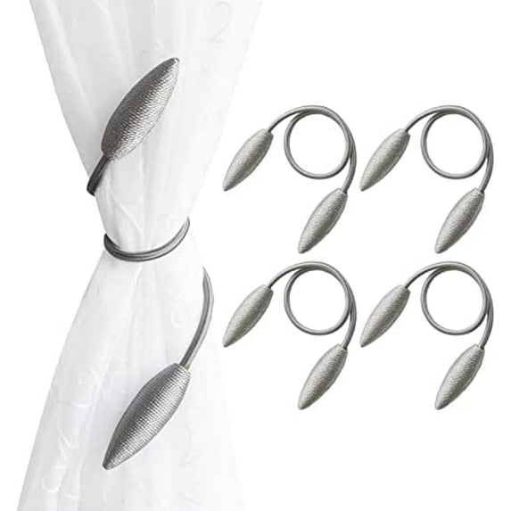 4 Pieces Curtain Tiebacks Clips Creative Window Drape Twist Tie Backs ...