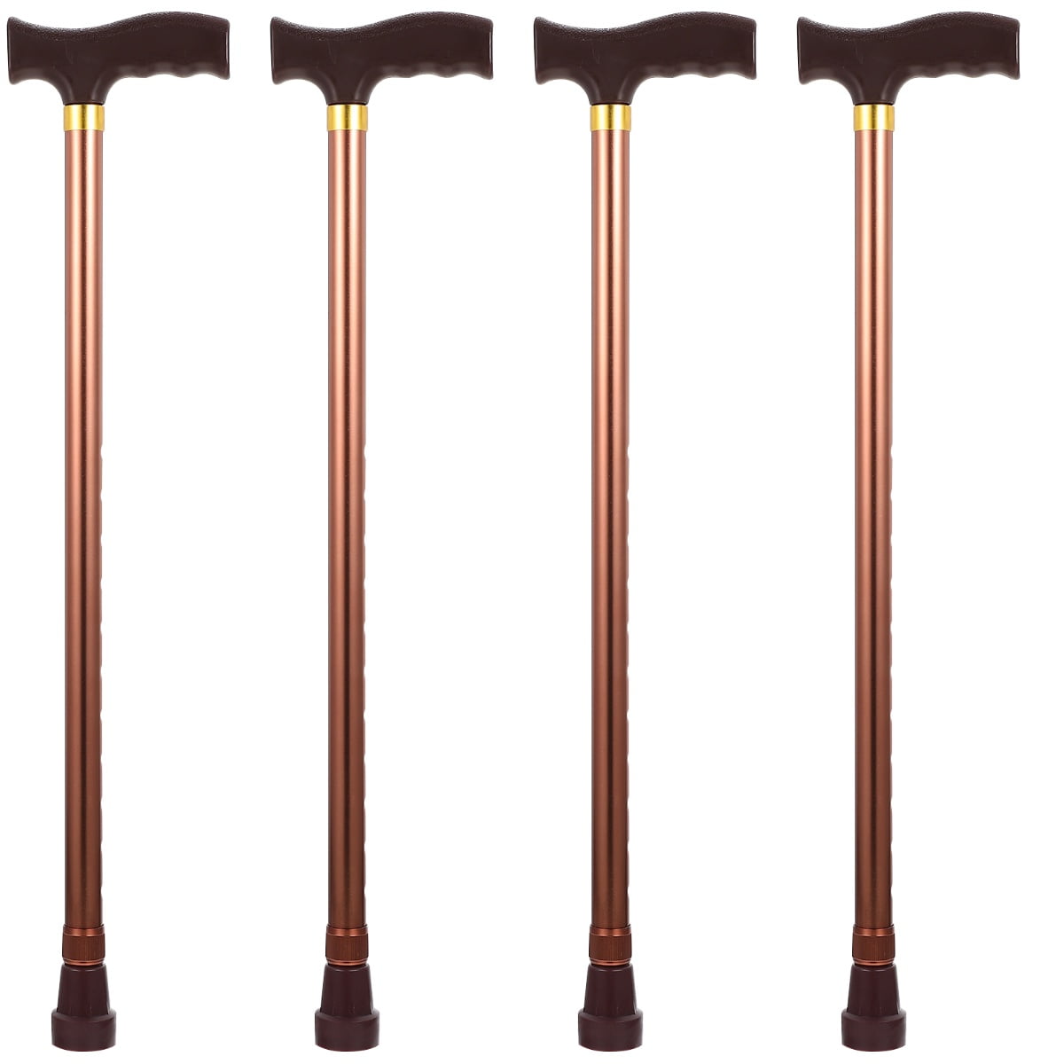 4 Pieces Curved Handle Hiking Stick Walking Poles Canes for Men Man ...