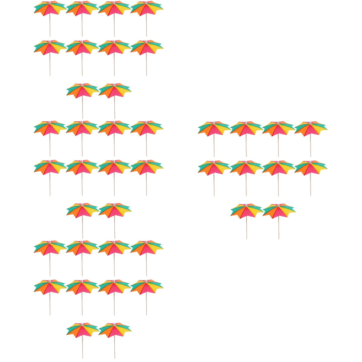 4 Pieces Decorative Small Umbrella Canopy Fruit Pit Crab Sandbox with ...