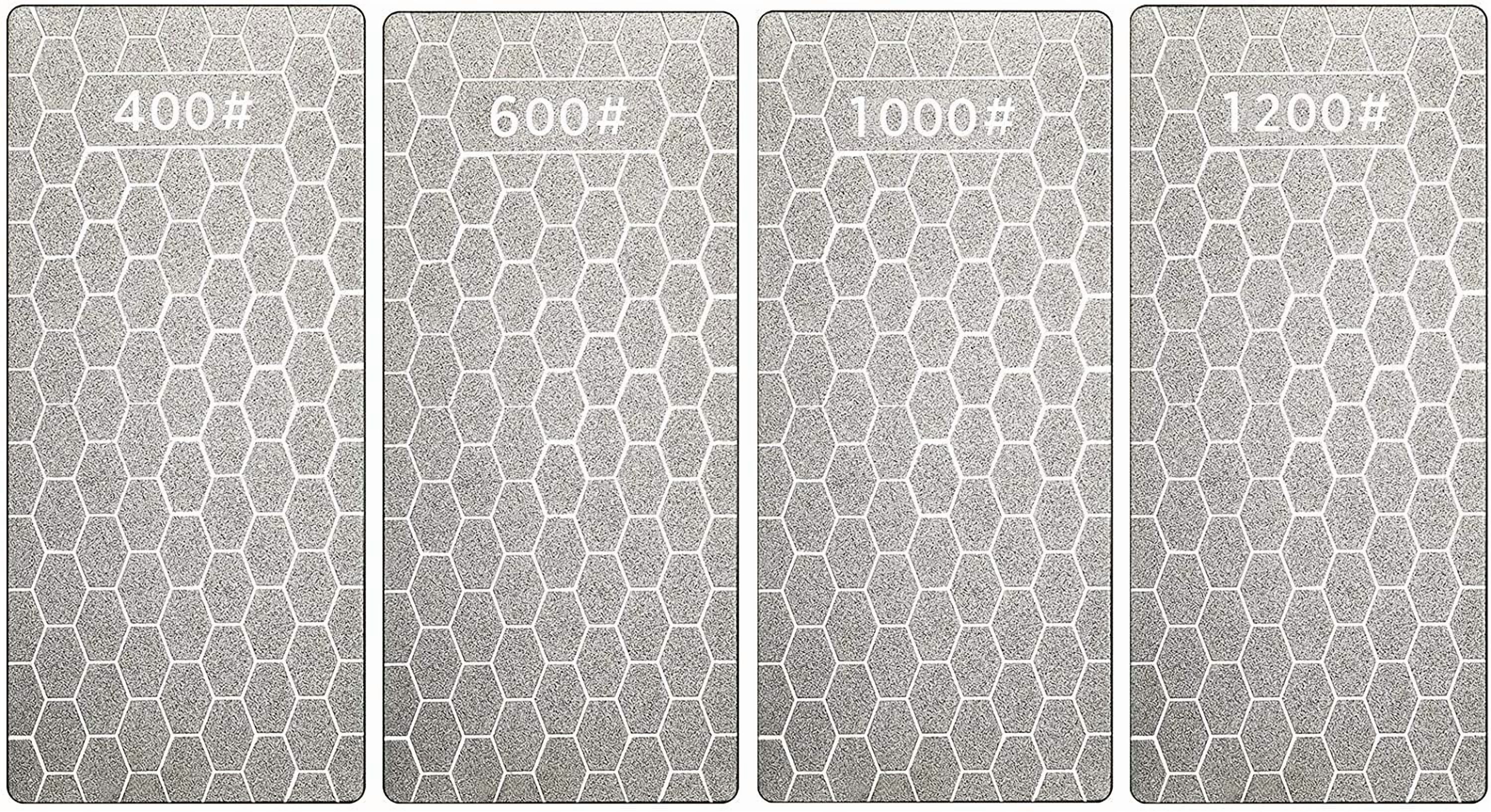 4 Pieces Diamond Sharpening Stone Grit Diamond Plate Honing Stone for ...