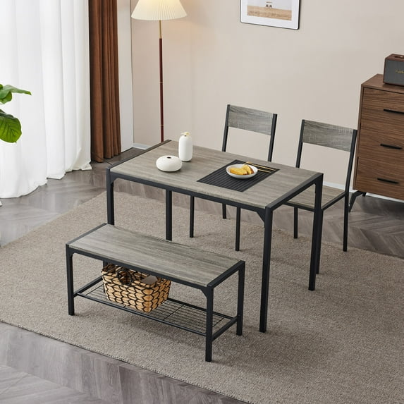 4 Pieces Dining Table Set, Modern Multi-Function Furniture Kitchen ...