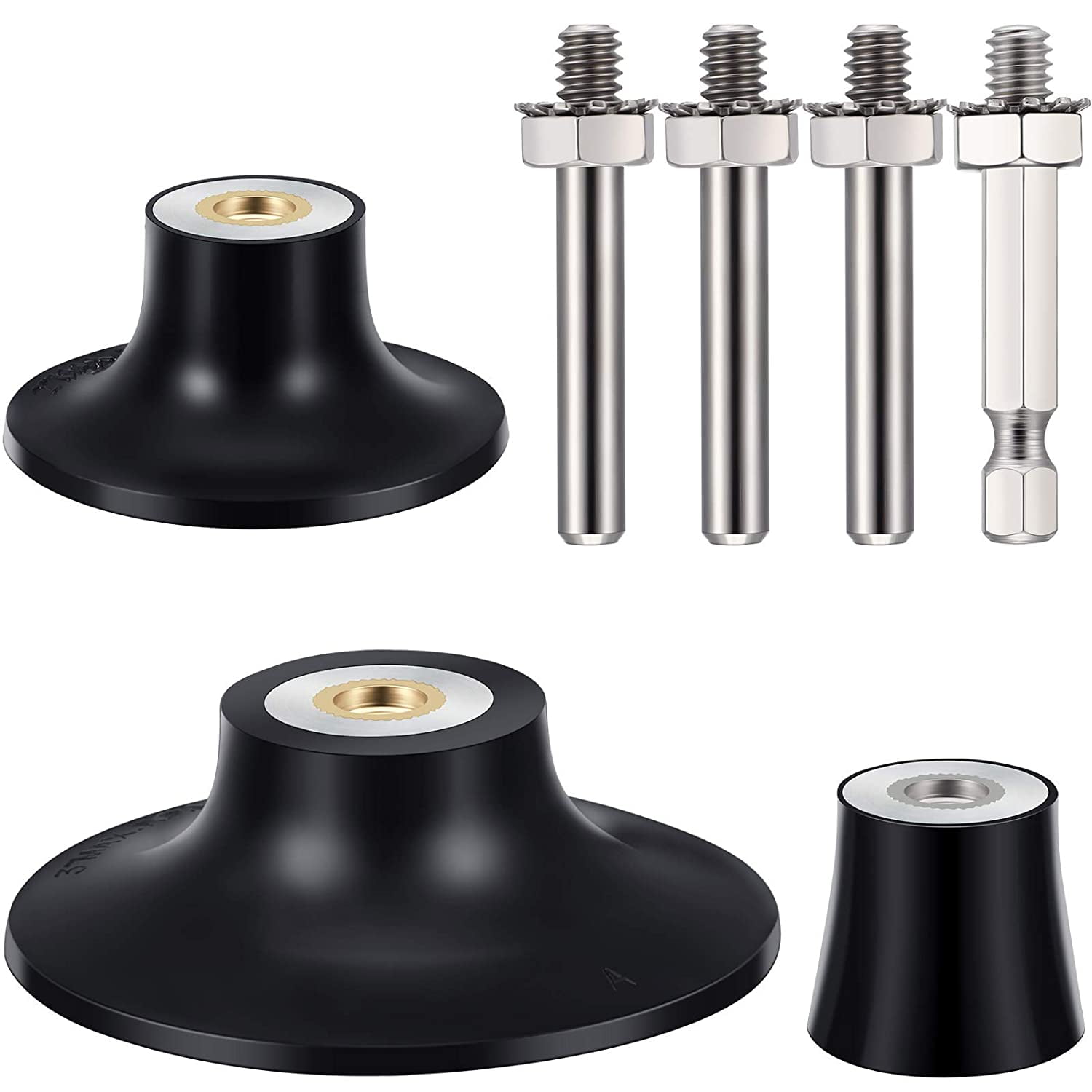 4 Pieces Disc Pad Holder Bristle Disc Set Including 1, 2, 3 Inch Sander ...