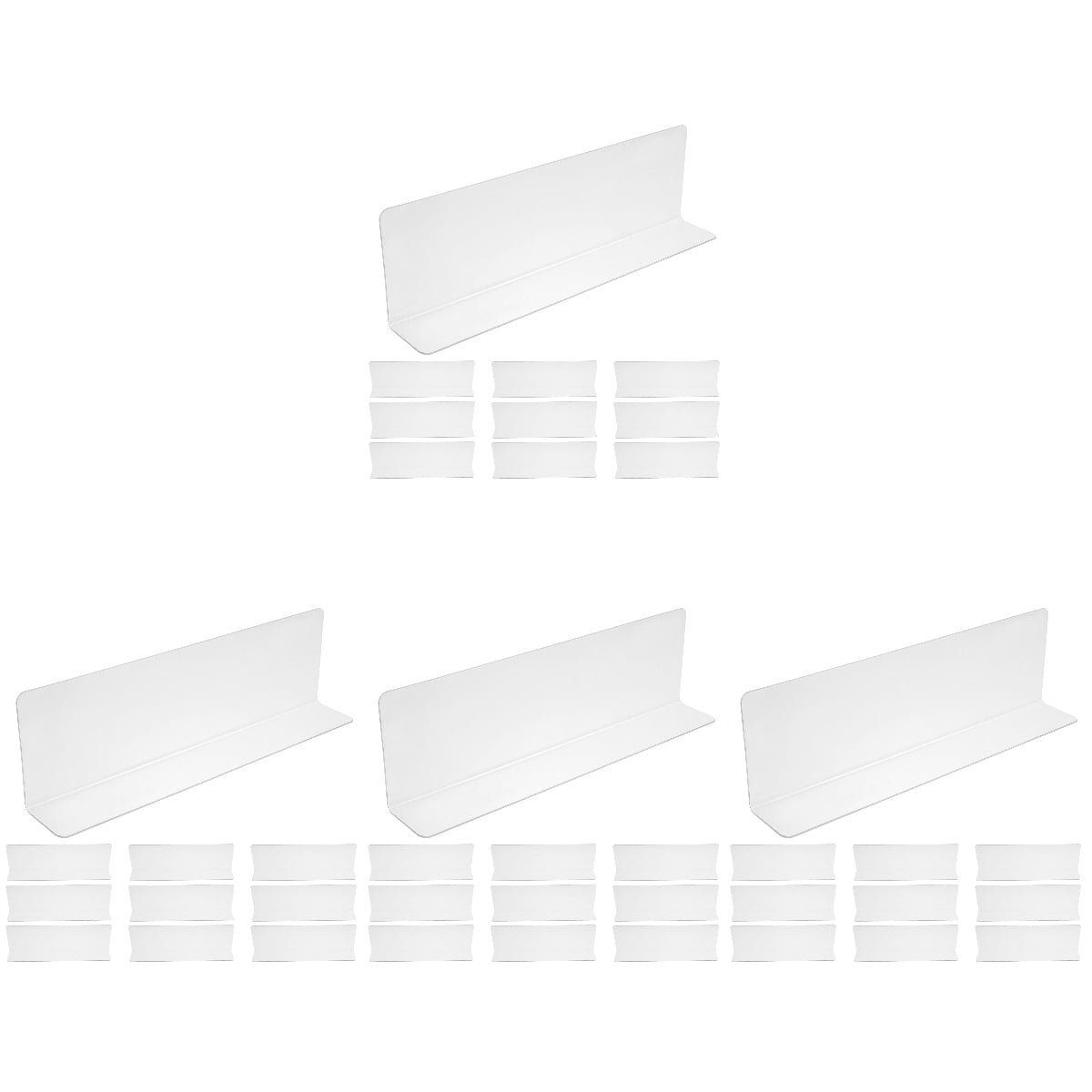 4 Pieces Dividing Partition Floating Shelves for Wall Divider Rack ...