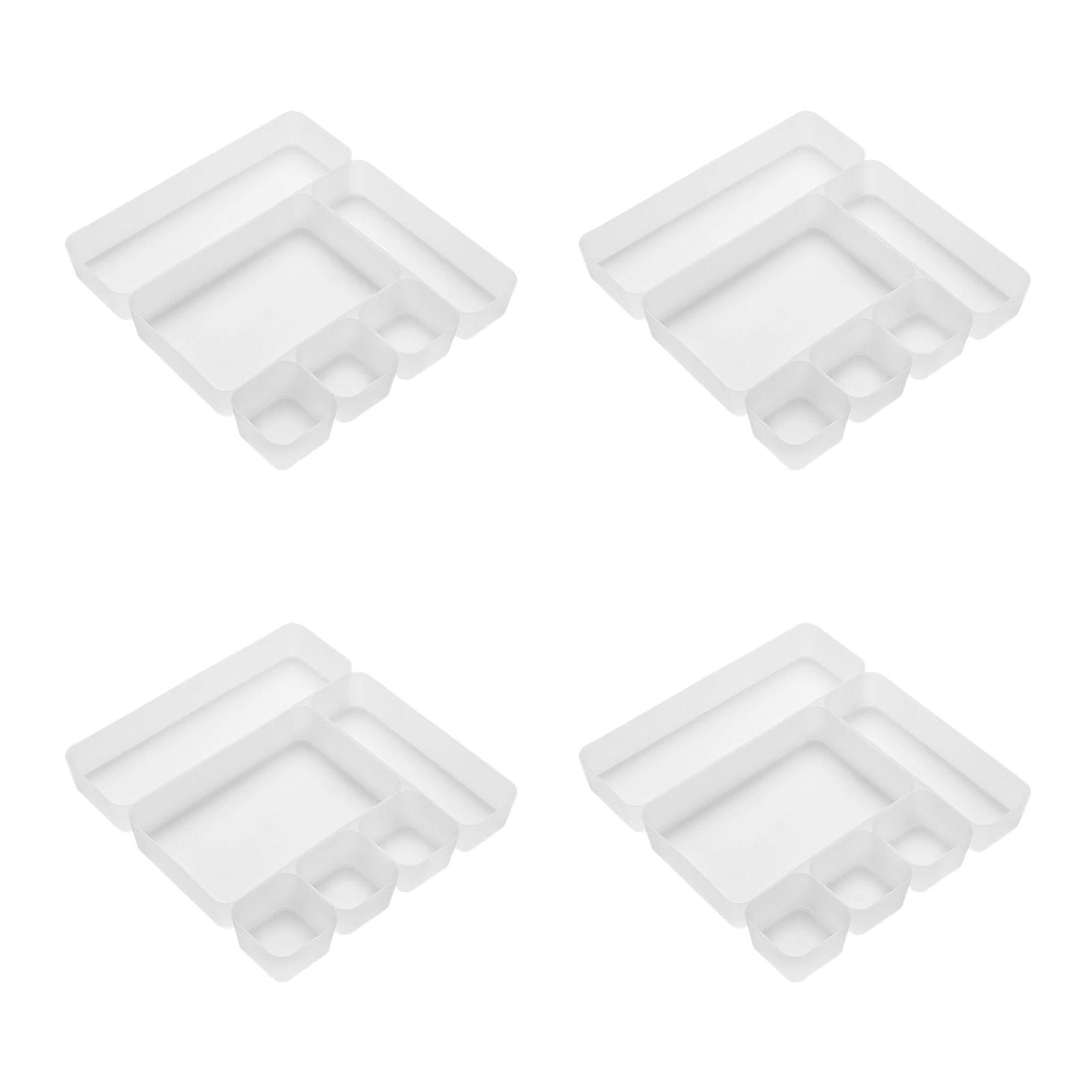 4 Pieces Drawer Partition Boxes Dresser Divider Desktop Organizer ...