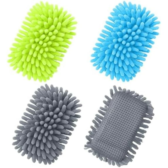 4 Pieces Dry Erase Eraser Microfiber Shag Washable Whiteboard Eraser ...