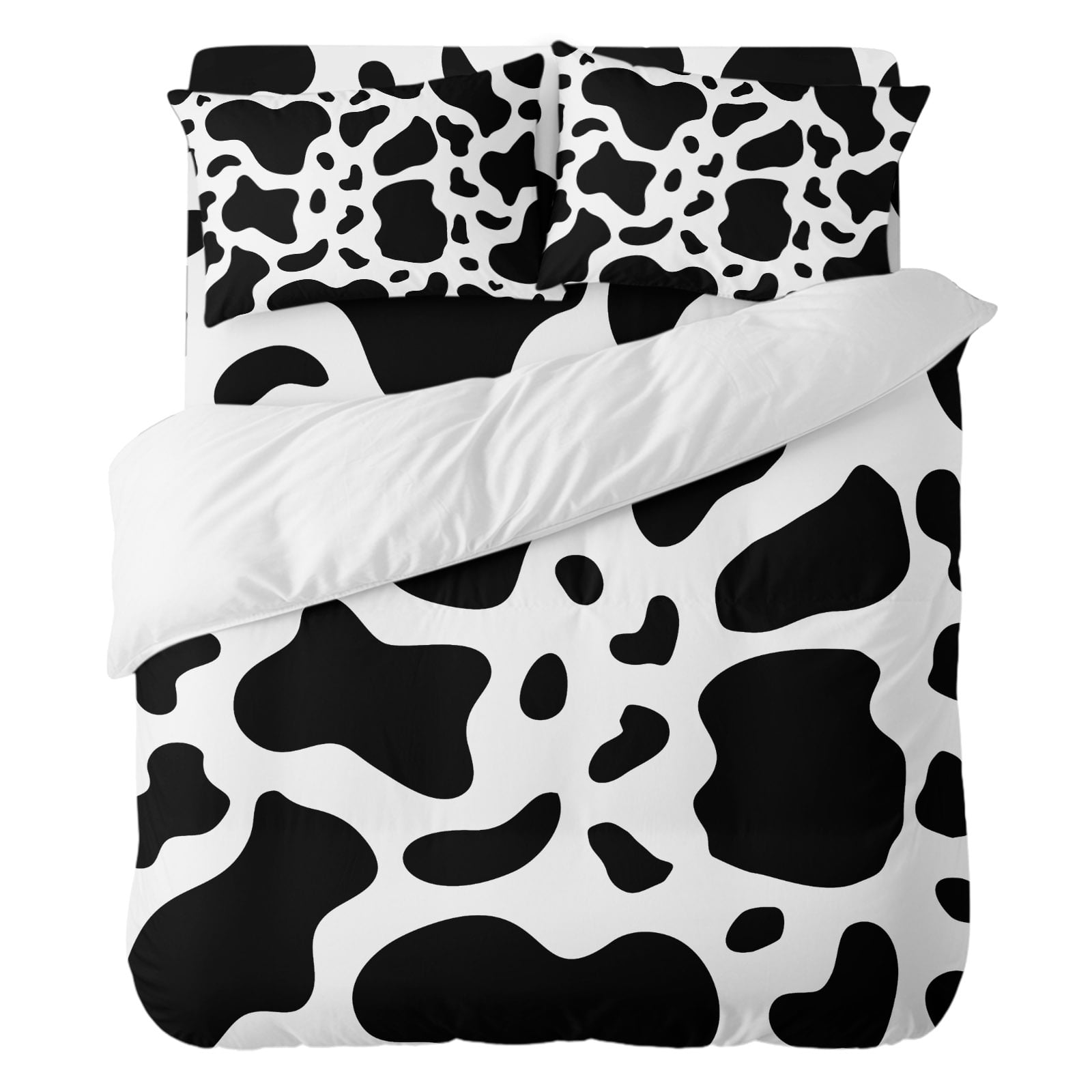 4 Pieces Duvet Cover Set Full Size, Abstract Dairy Cattle Cow Skin ...