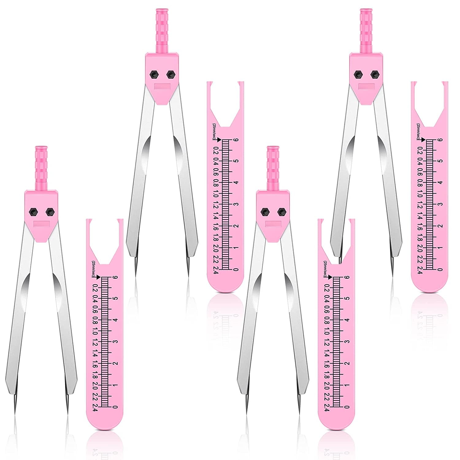 4 Pieces EKG Caliper ECG Calipers Measuring Tool with Ruler ...
