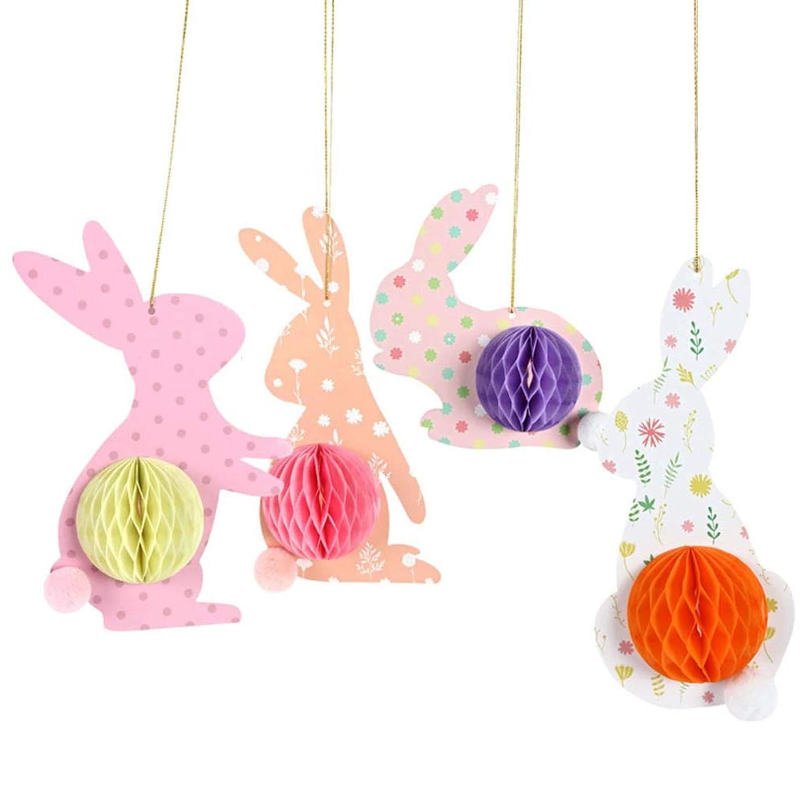 4 Pieces Easter Hanging Decoration for Home Shop Supermarket Decorative ...