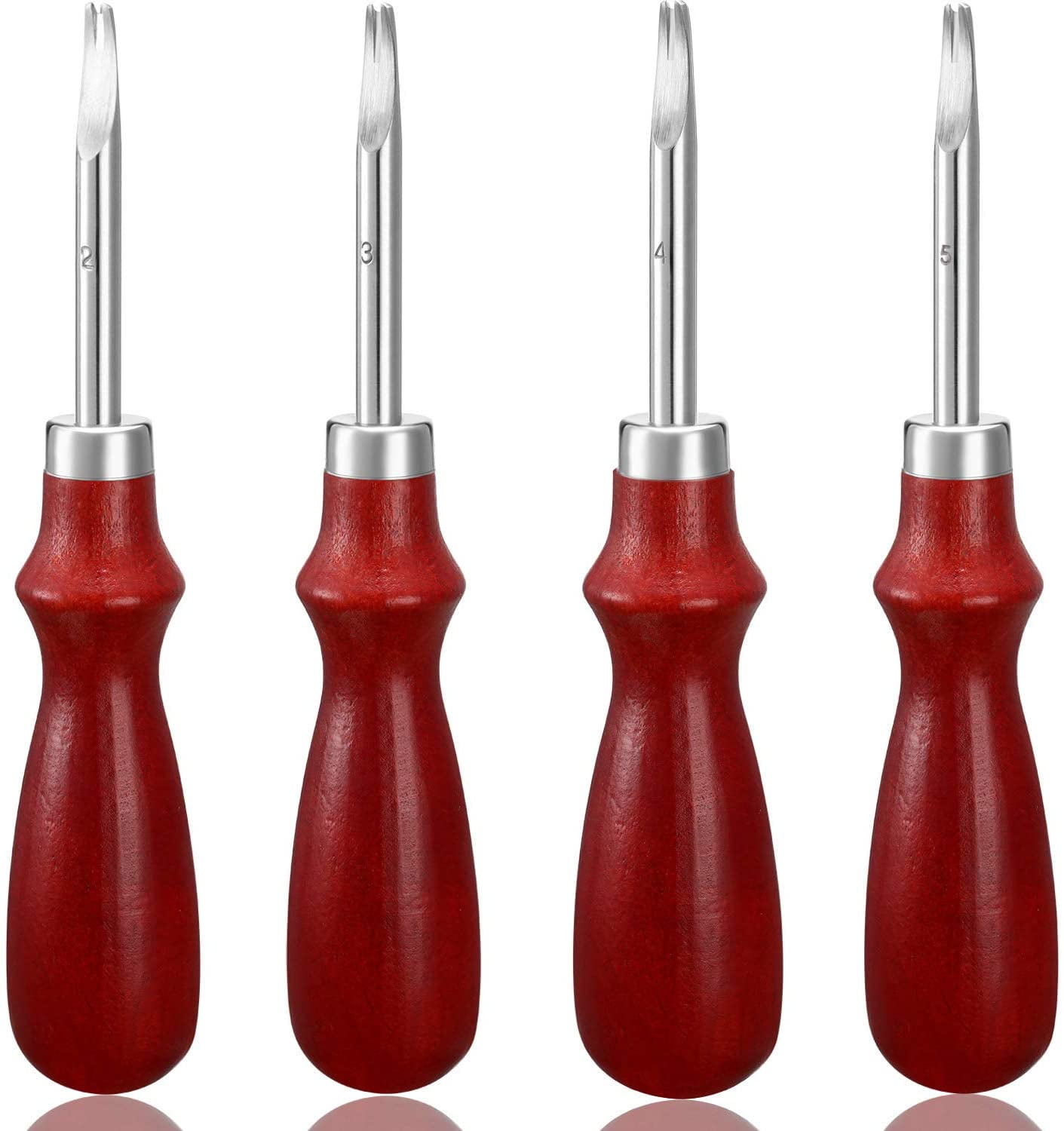 4 Pieces Edge Leather Beveler Craft Edge Beveler Cutting Beveling ...