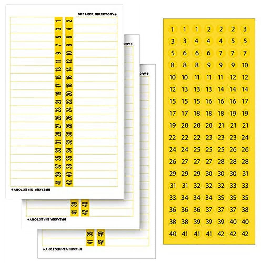 4 Pieces Electrical Panel Label Breaker Directory Label Sticker Load ...