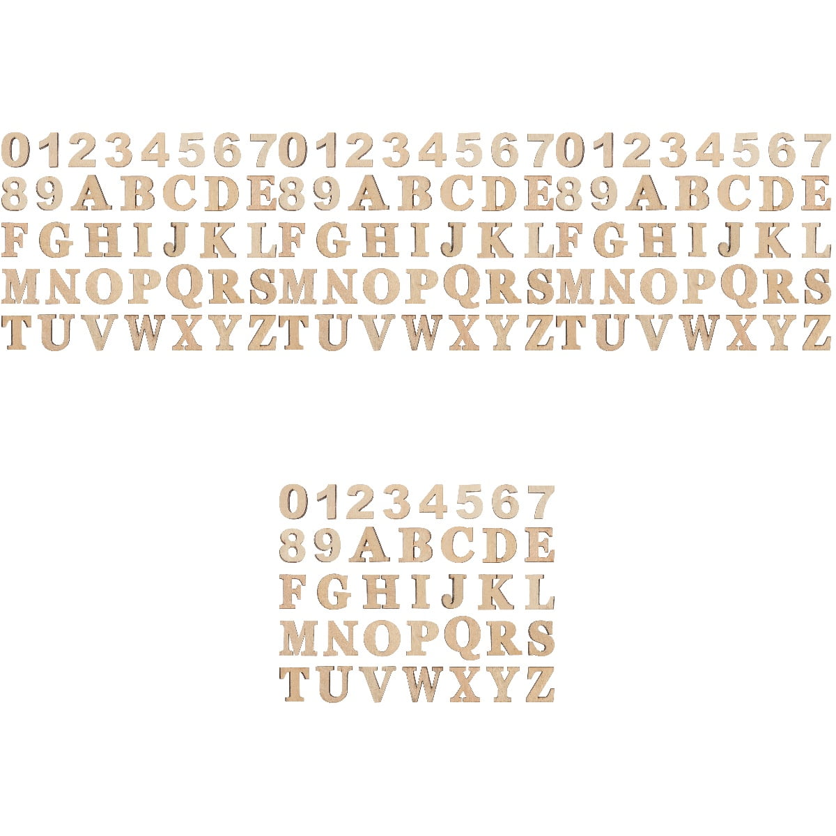 4 Pieces English Alphanumeric Foam Letters for Crafts Poster Wooden ...