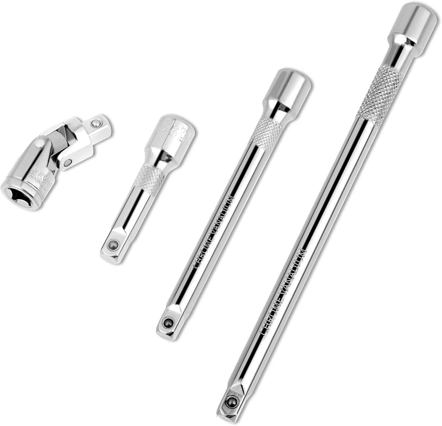 4 Pieces Extension Bar Set 1/4 Inch Drive Socket Extension with Impact ...