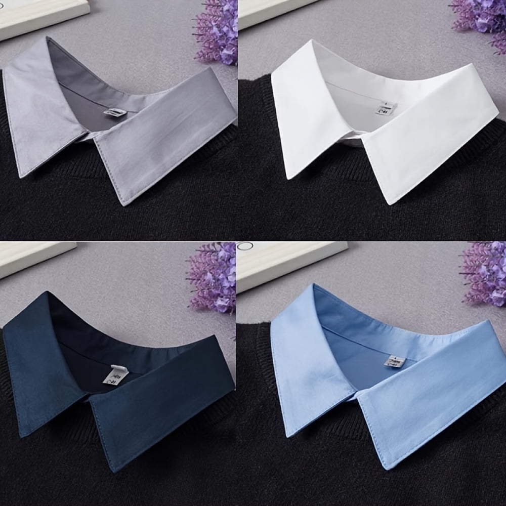 4 Pieces Fake Collar Detachable Dickey Collar for Women, Men，Detachable ...
