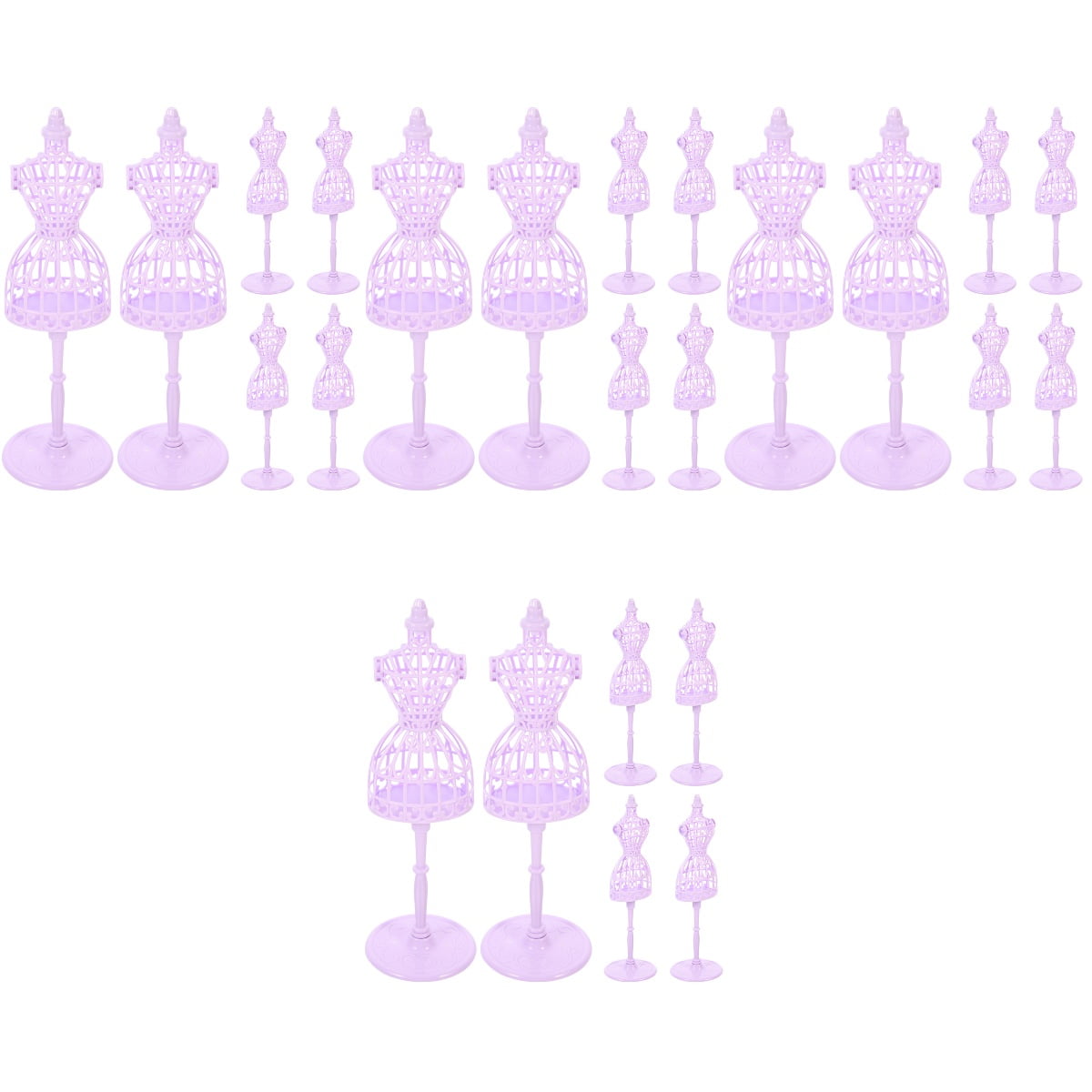 4 Pieces Female Mannequin Costume Mini Sewing Torso Child Baby Violet ...