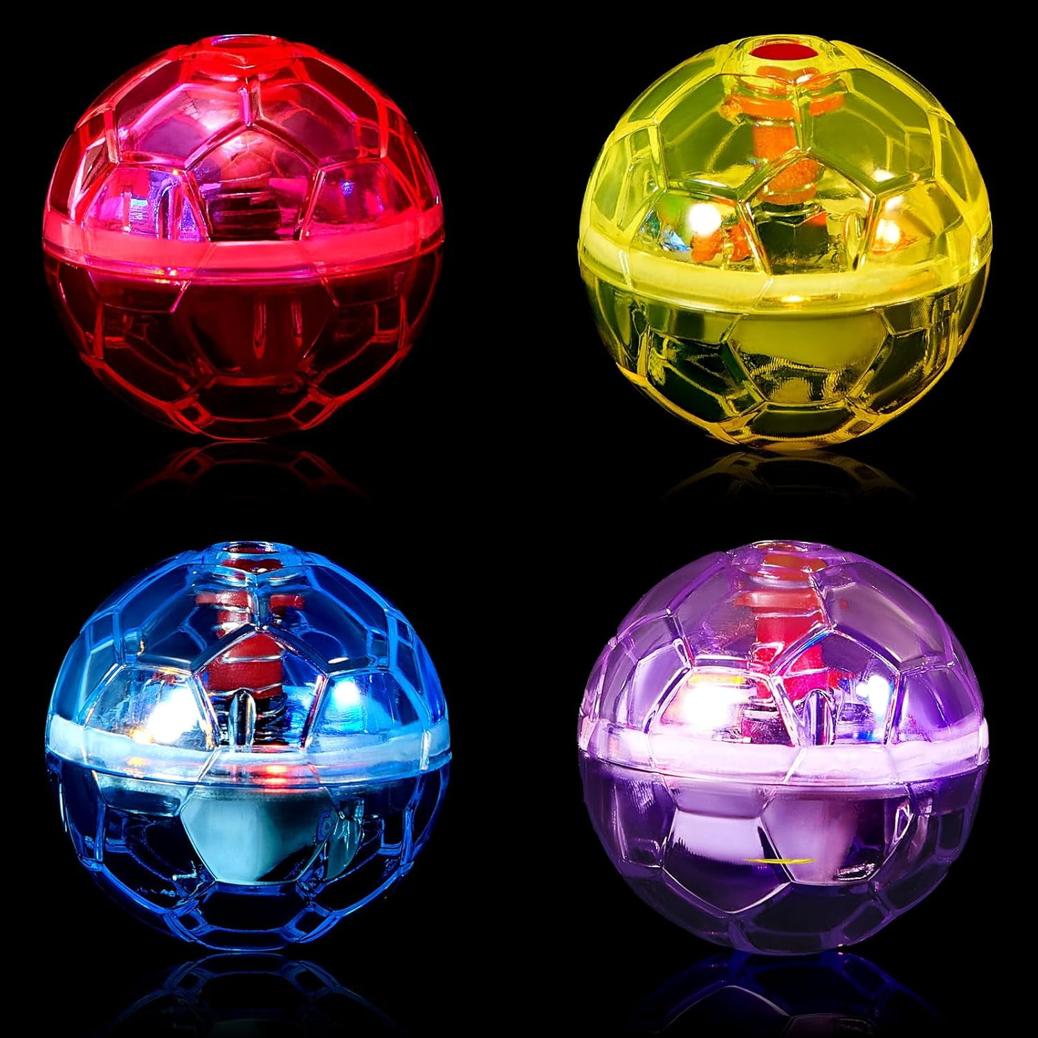 4 Pieces Ghost Hunting Cat Ball Motion Light up Cat Balls LED Motion ...