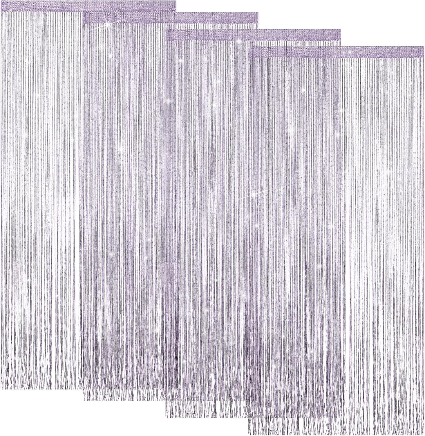 4 Pieces Glitter String Curtains Doorway Beads Curtains, 39 x 79 Inch ...