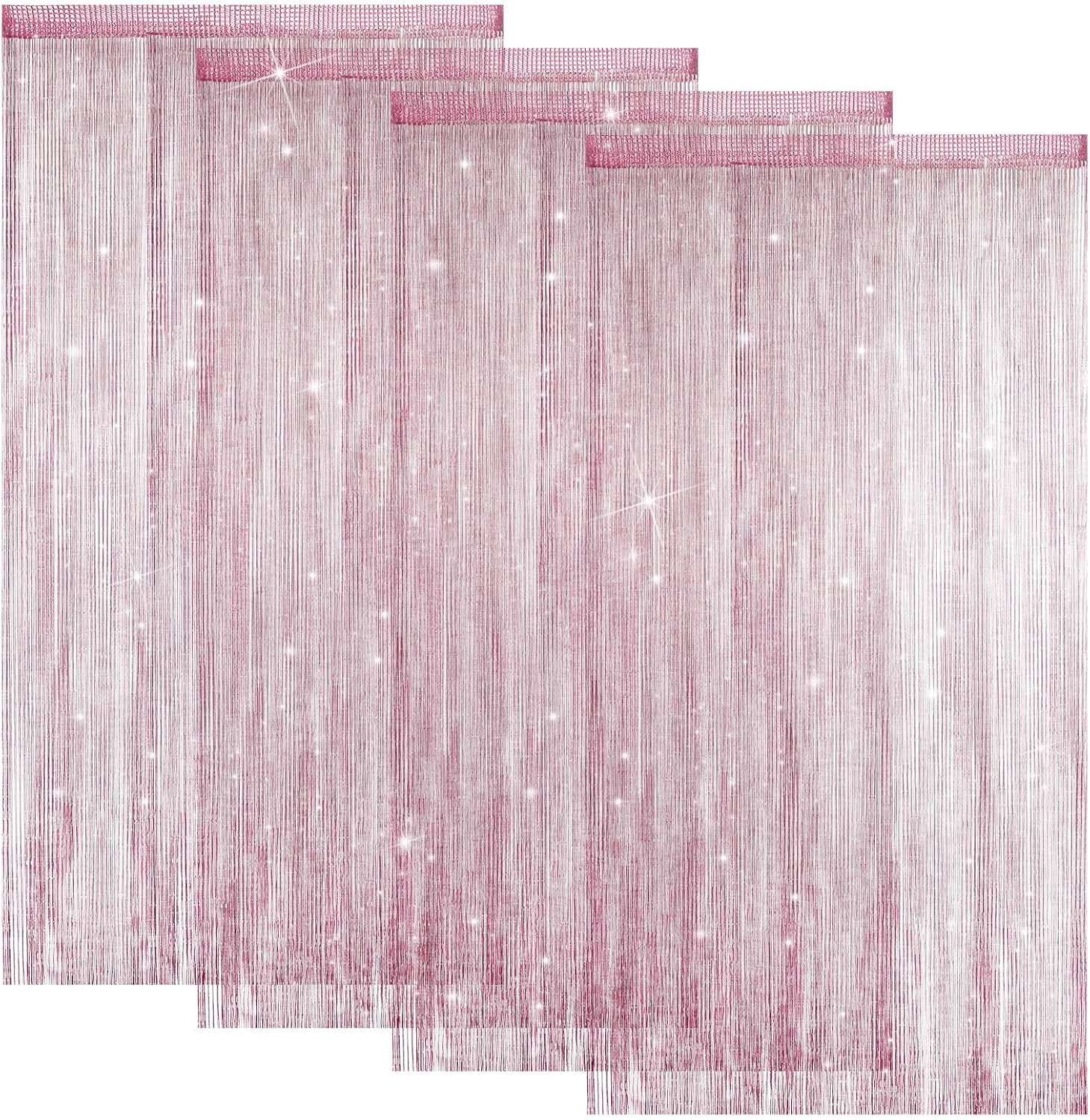 4 Pieces Glitter String Curtains Doorway Beads Curtains, 39 x 79 Inch ...