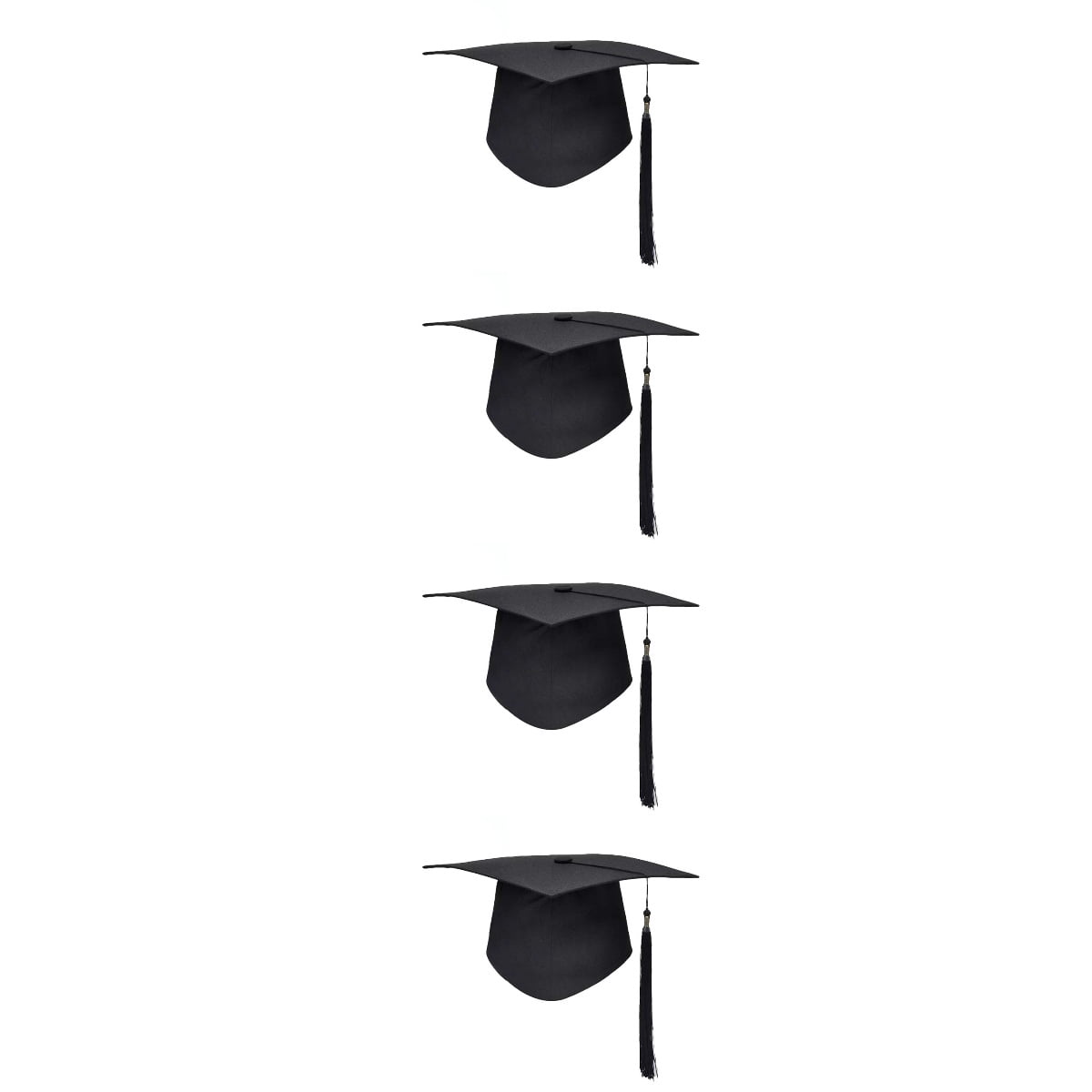 4 Pieces Graduation Cap Formal Dress Black Headband Adjustable Aldult ...