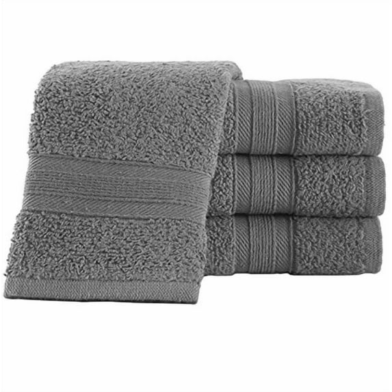 4 Pieces Grey Washcloths Quick-Dry, Highly Absorbent, Soft Feel Face ...