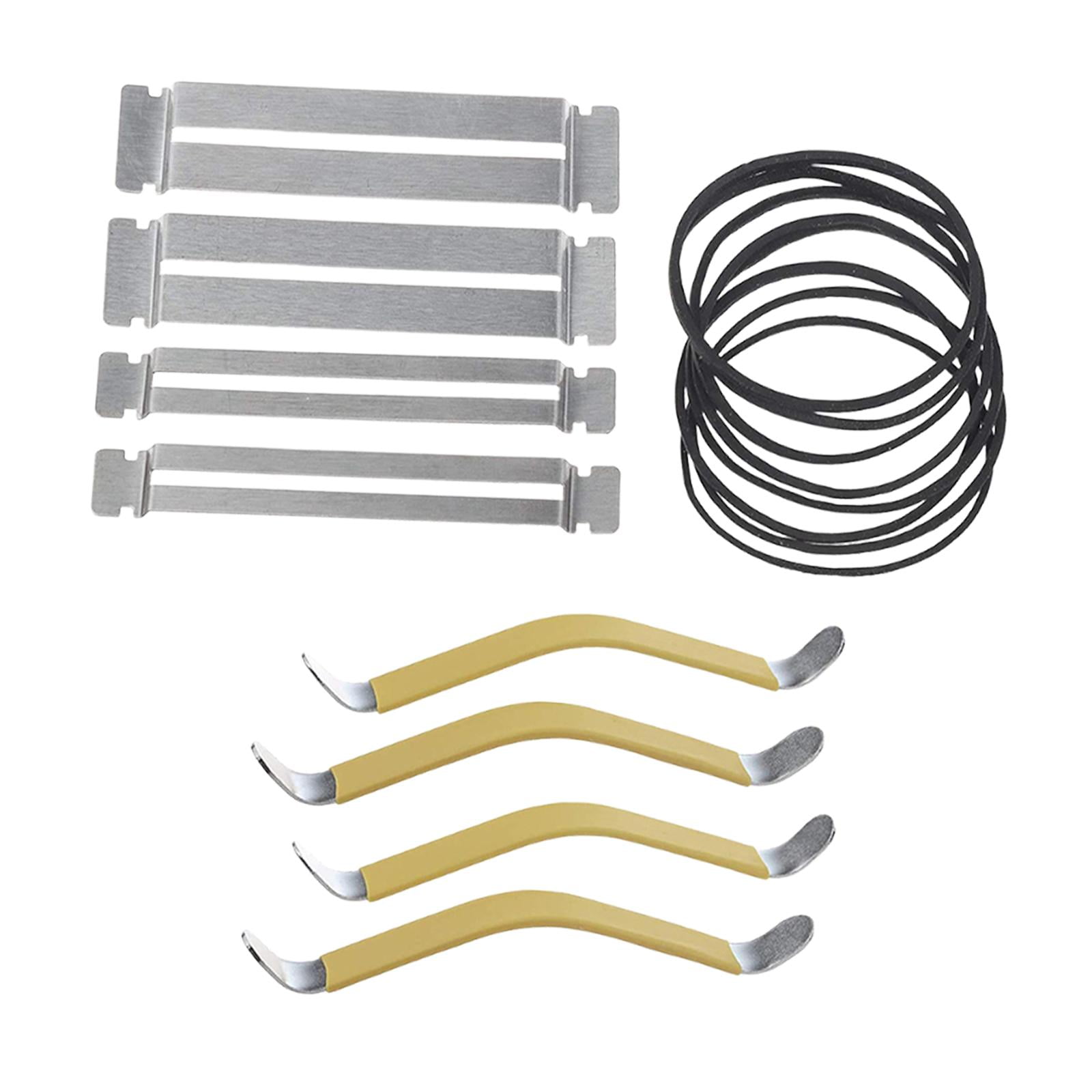 4 Pieces Guitar String Spreader Fretboard Guard Rubber Coated Stainless ...