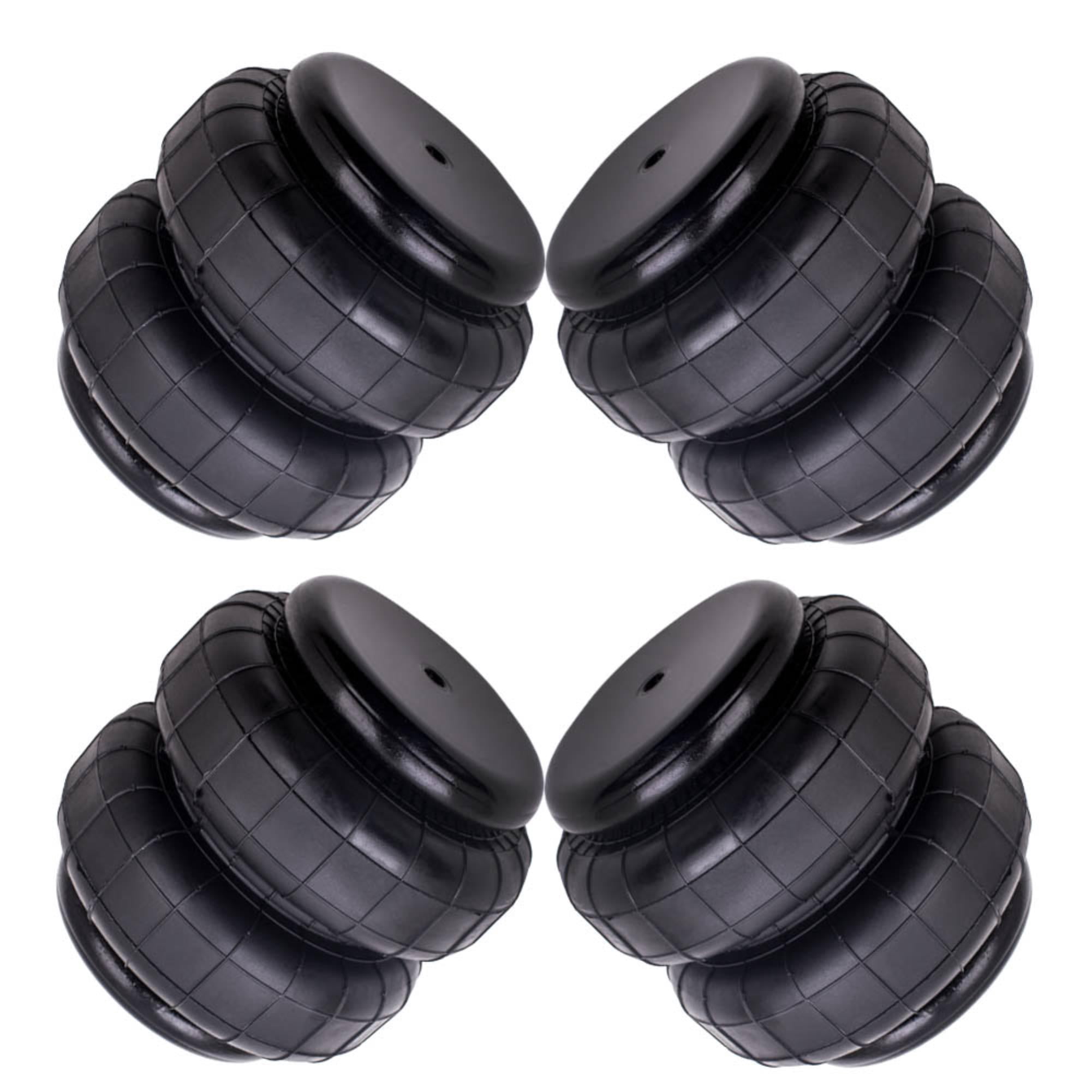 4 Pieces Heavy Duty 2500lb 1/2"NPT Double Bellow Air Suspension Bag Air ...