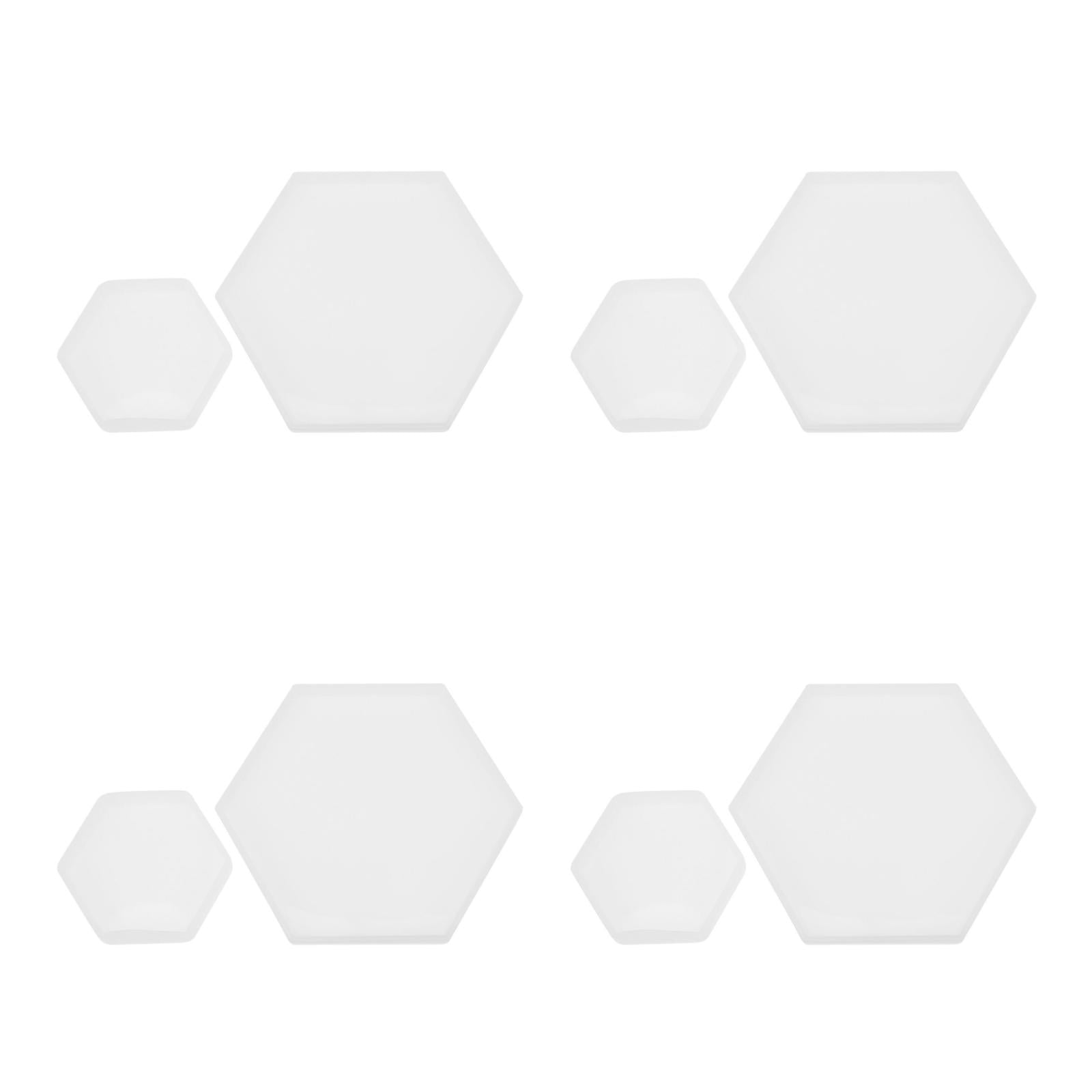 4 Pieces Hexagonal Silicone Mold Macrame DIY Cup Pads Liner Coasters ...