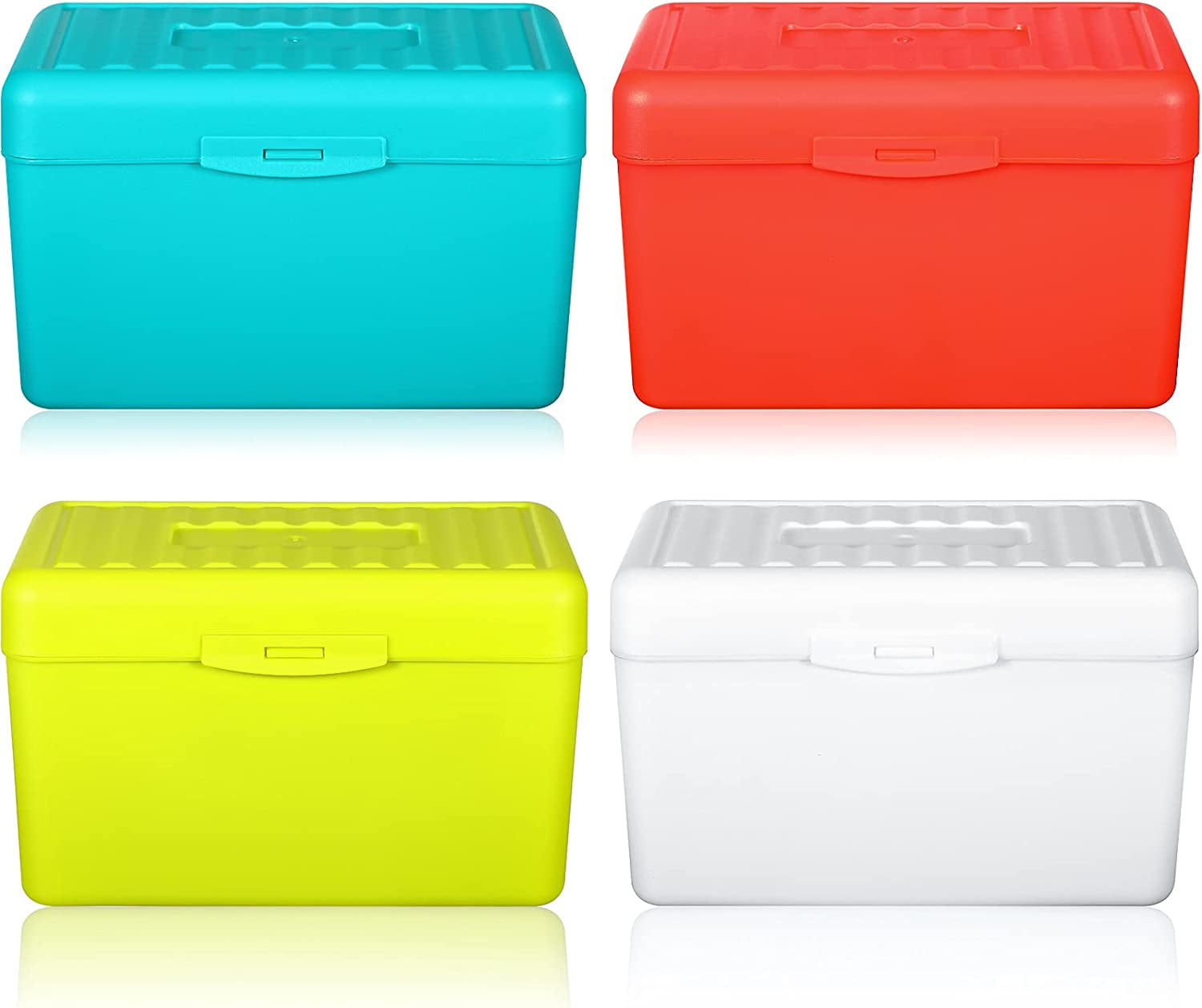 4 Pieces Index Card Box Flash Card Holder Notecard Box Index Card ...