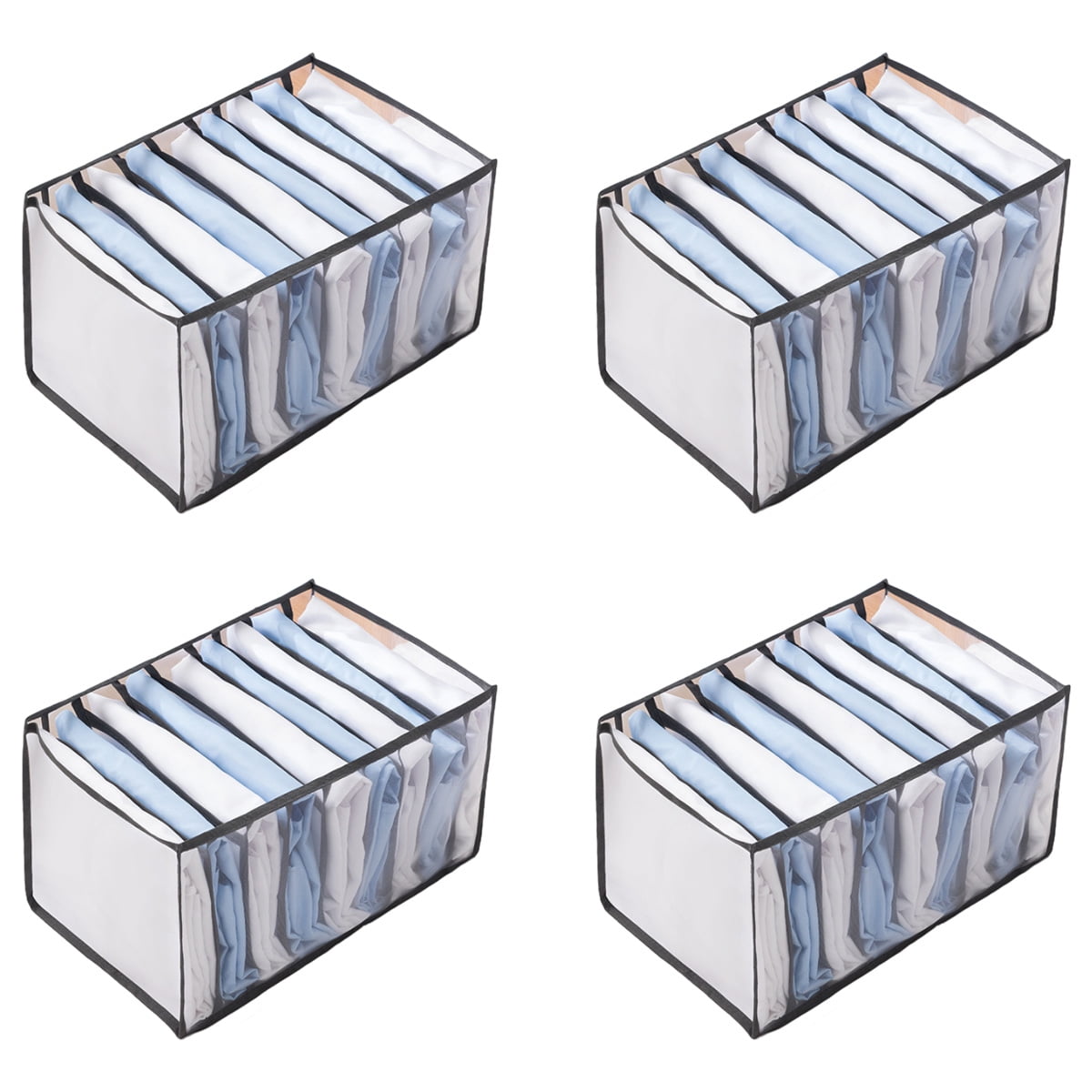 4 Pieces Jeans Compartment Storage, Closet Organizers and Storage ...