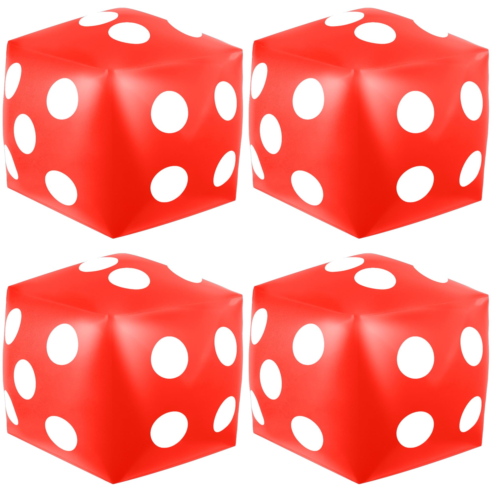4 Pieces Jumbo Inflatable Dice 12.6 Inch Large Inflatable Dice Fun ...