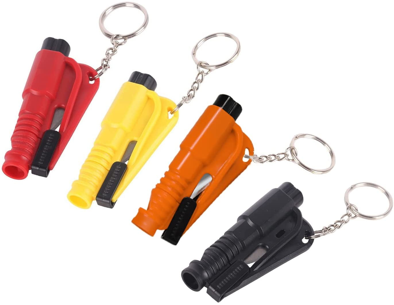 4 Pieces Keychain Rescue Tool, Emergency Hammer Window Breaker Car ...