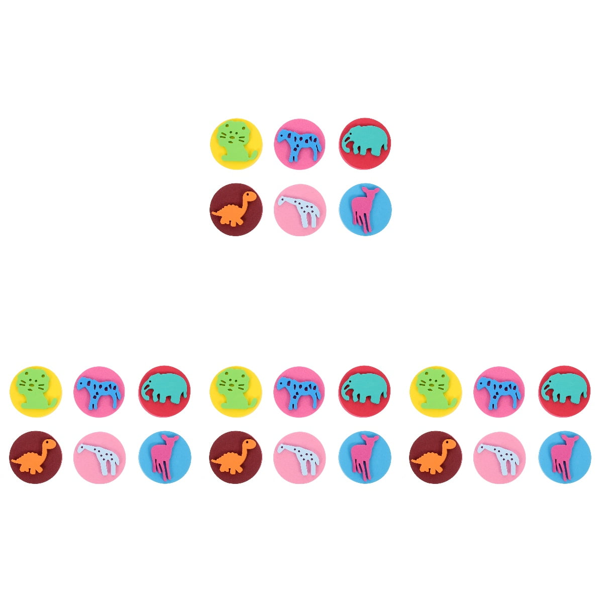 4 Pieces Kid Painting Sponge Round Double Sided Gripper Stamper Daubers ...