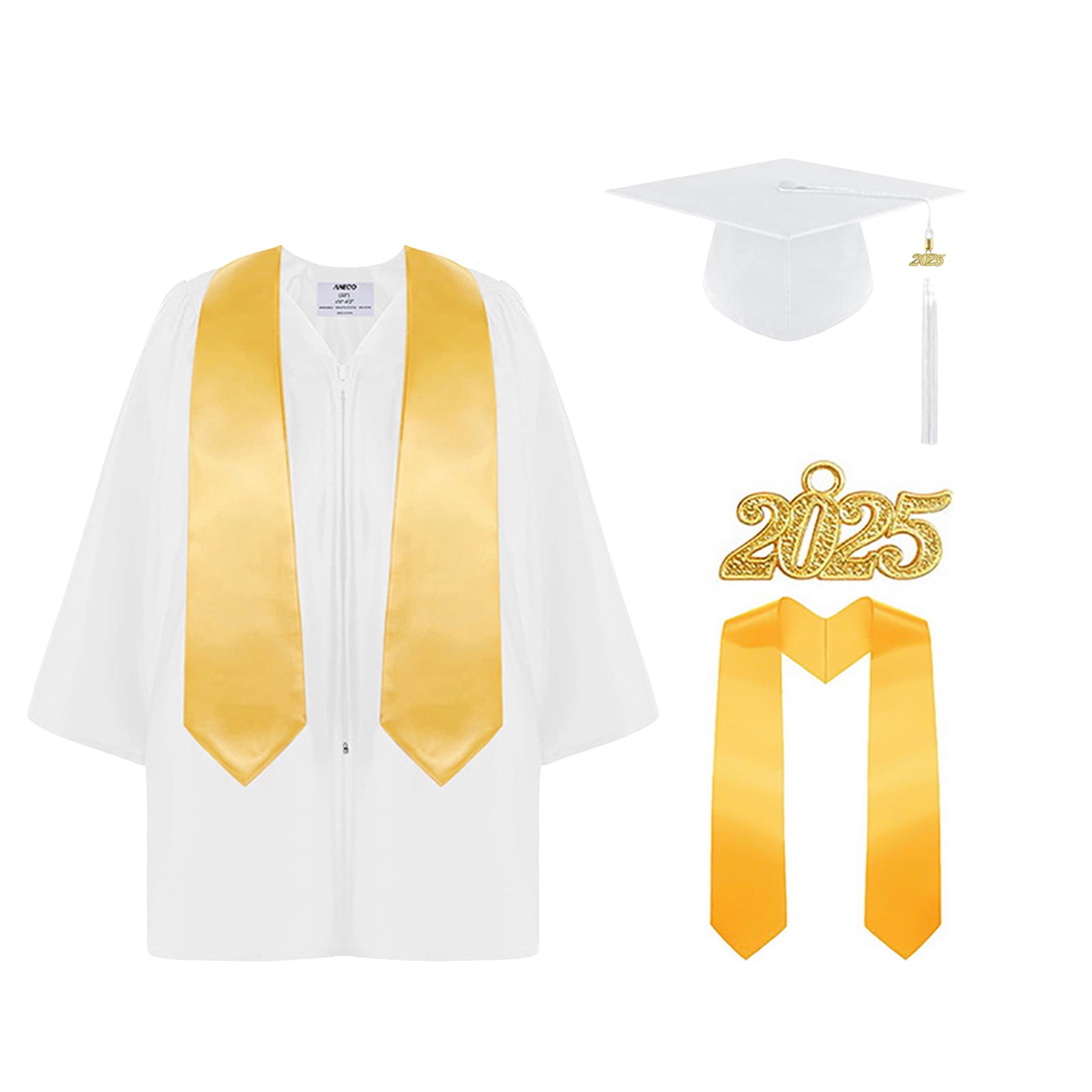 4 Pieces Kindergarten Graduation Gown Grad Cap Set for Kids Preschool ...