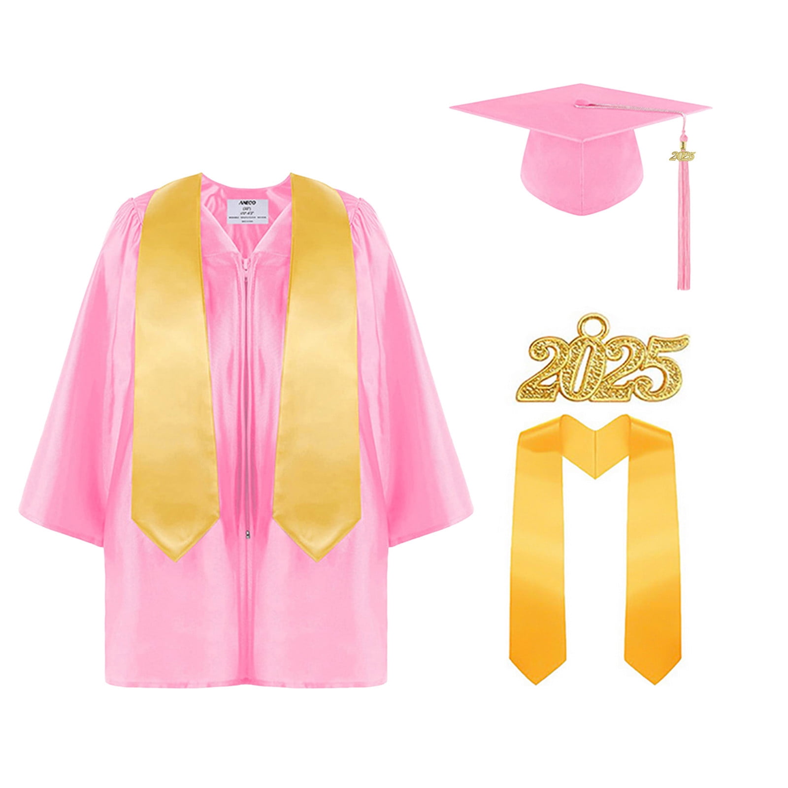 4 Pieces Kindergarten Graduation Gown Grad Cap Set for Kids Preschool ...