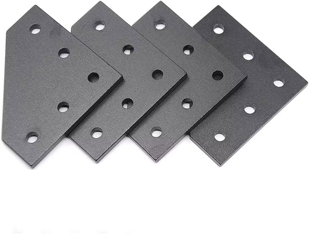 4 Pieces L-Shaped Angle Support Plates, Flat Corner Bracket, Connecting ...