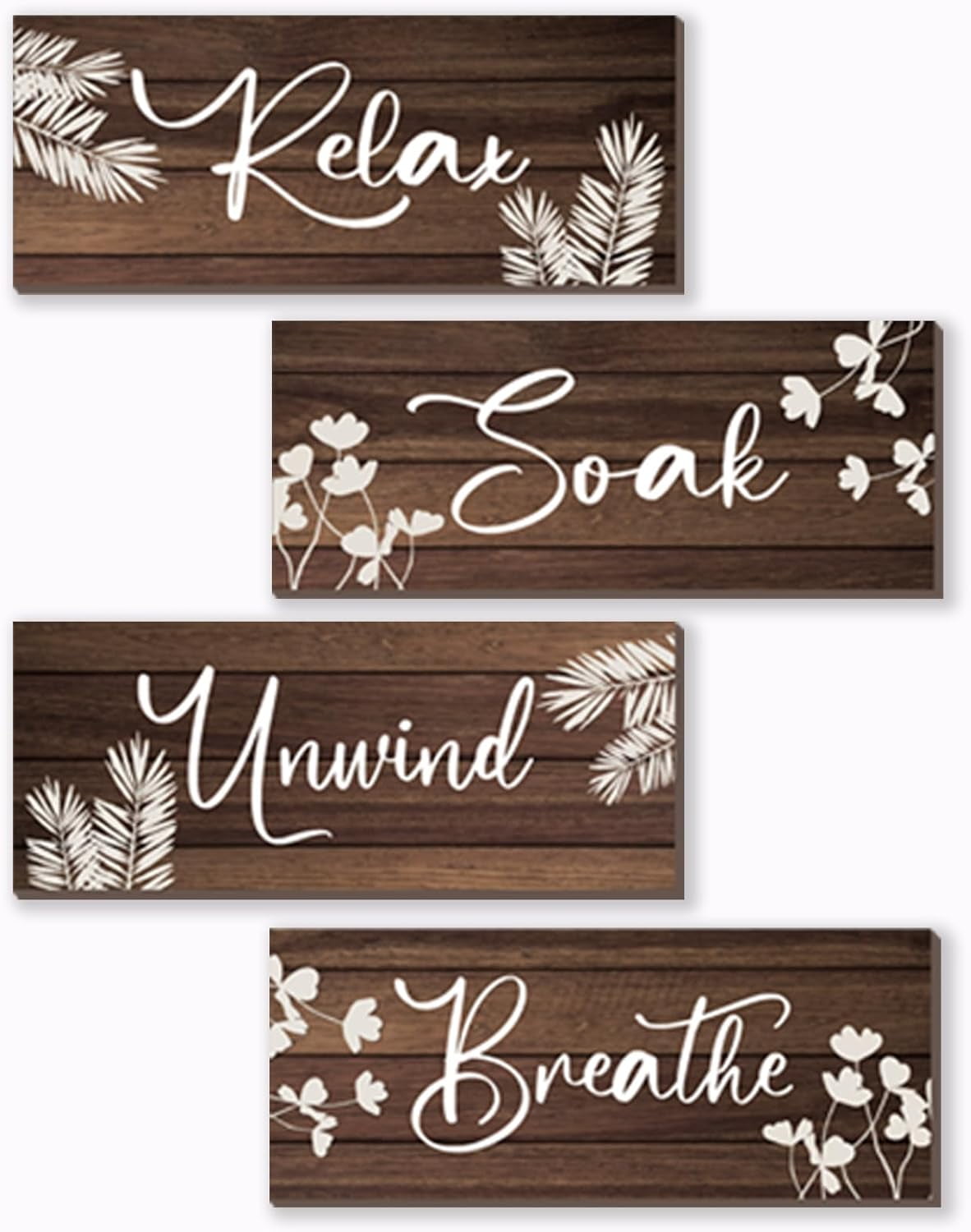 4 Pieces Large Brown Bathroom Decor Farmhouse Bathroom Accessories ...
