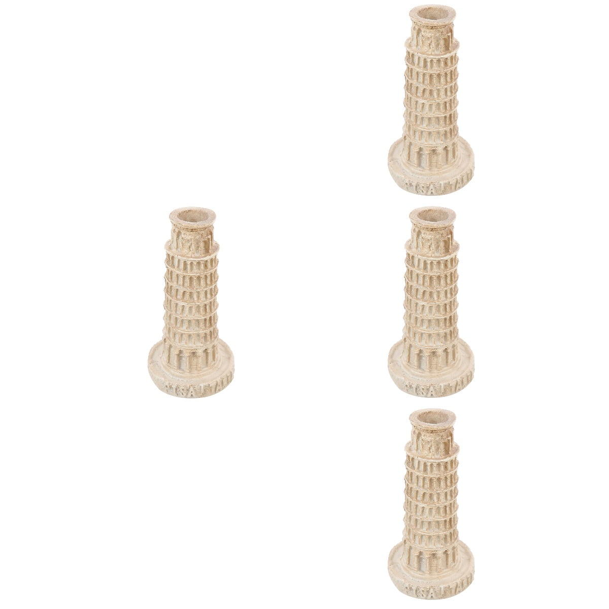 4 Pieces Leaning Tower Model Fish Tank Ornaments Memorial Decorative ...