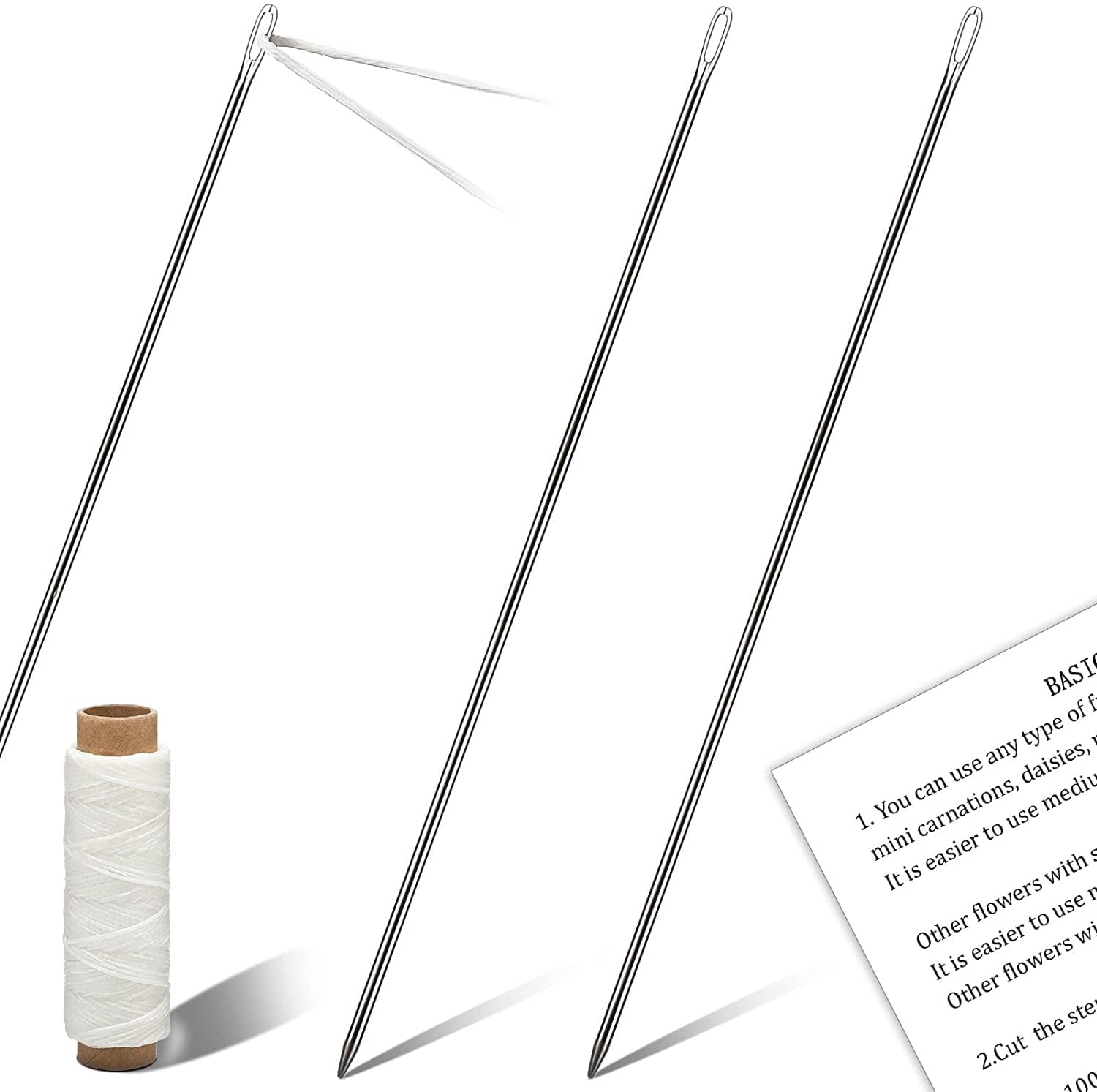 Long Lei Making Needle & Craft Set, DIY Hawaiian 4-Piece Kit w ...
