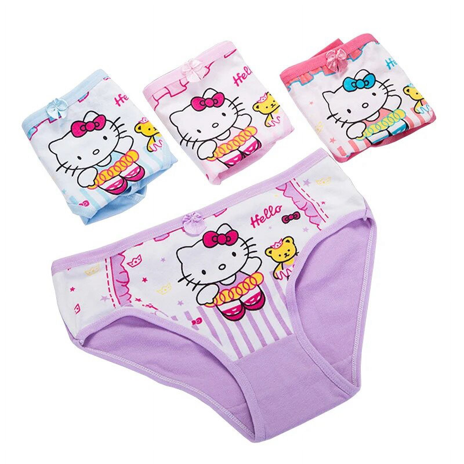 4 Pieces/Lot 2-10Y Children Underwear Cotton Girls Panties Cute Hello ...