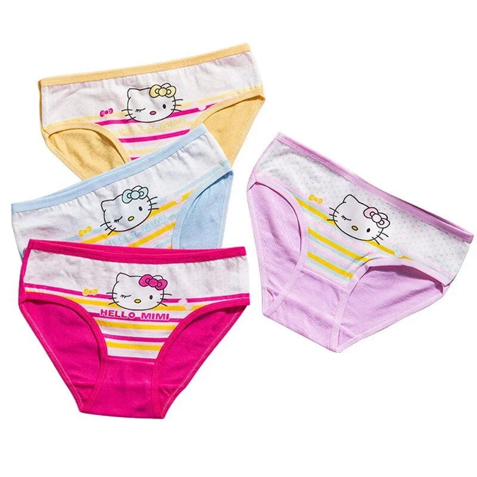 4 Pieces/Lot 2-10Y Children Underwear Cotton Girls Panties Cute Hello ...