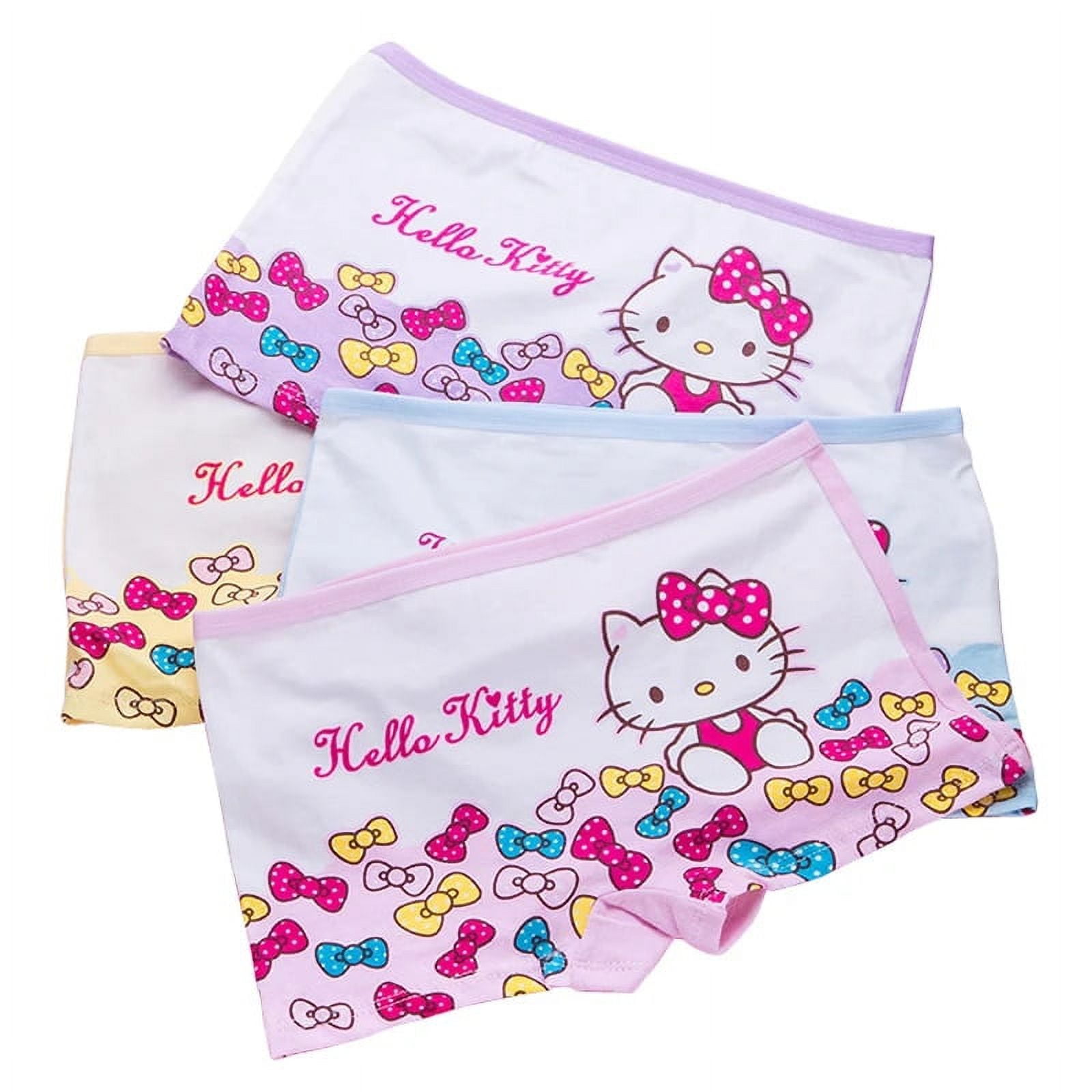 4 Pieces/Lot 2-10Y Children Underwear Cotton Girls Panties Cute Hello ...