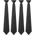 4 Pieces Men's Clip on Ties Solid Color Clip on Ties Pre Tied Neckties ...
