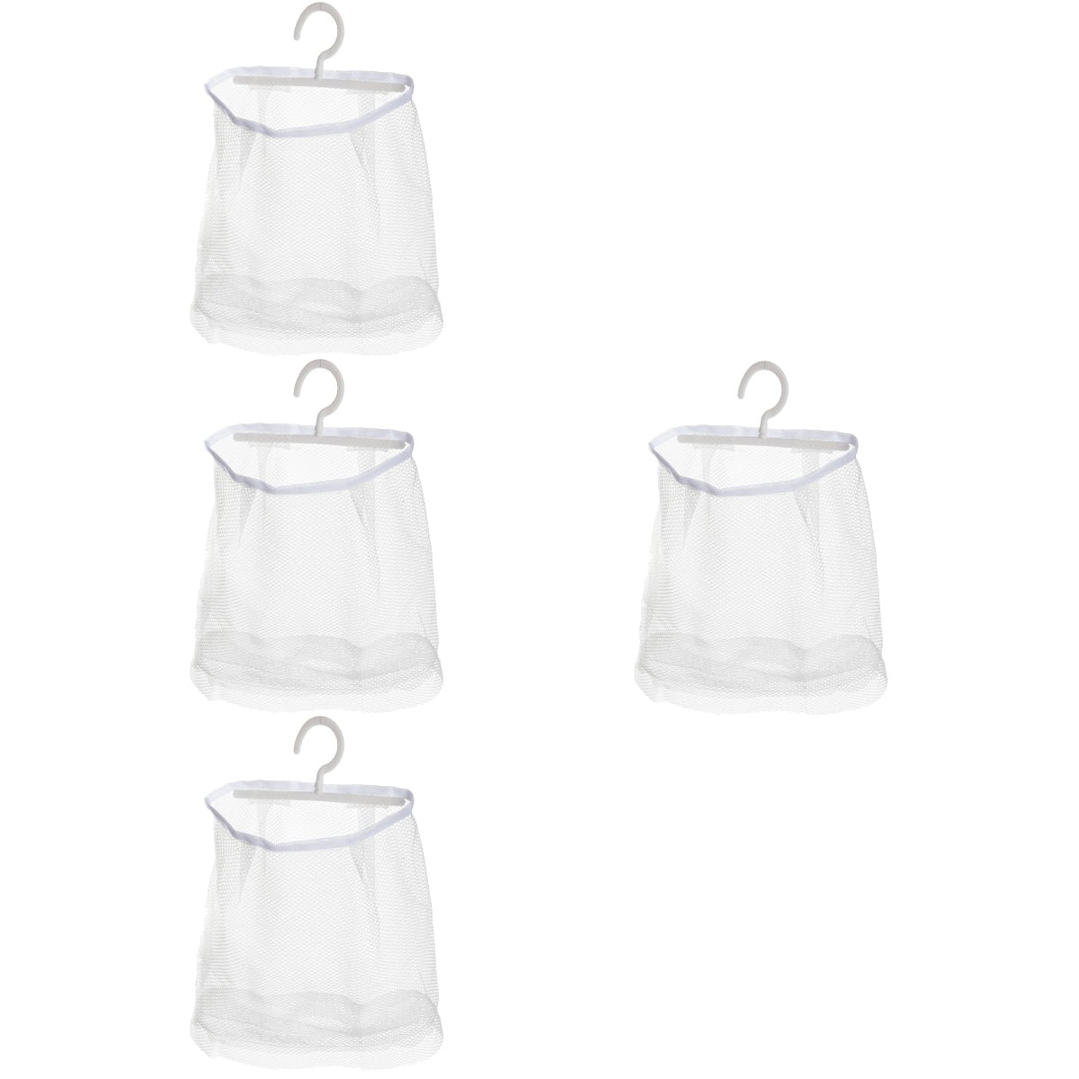 4 Pieces Mesh Hanging Bag Laundry Baskets Clothespin Bag Laundry Pouch ...